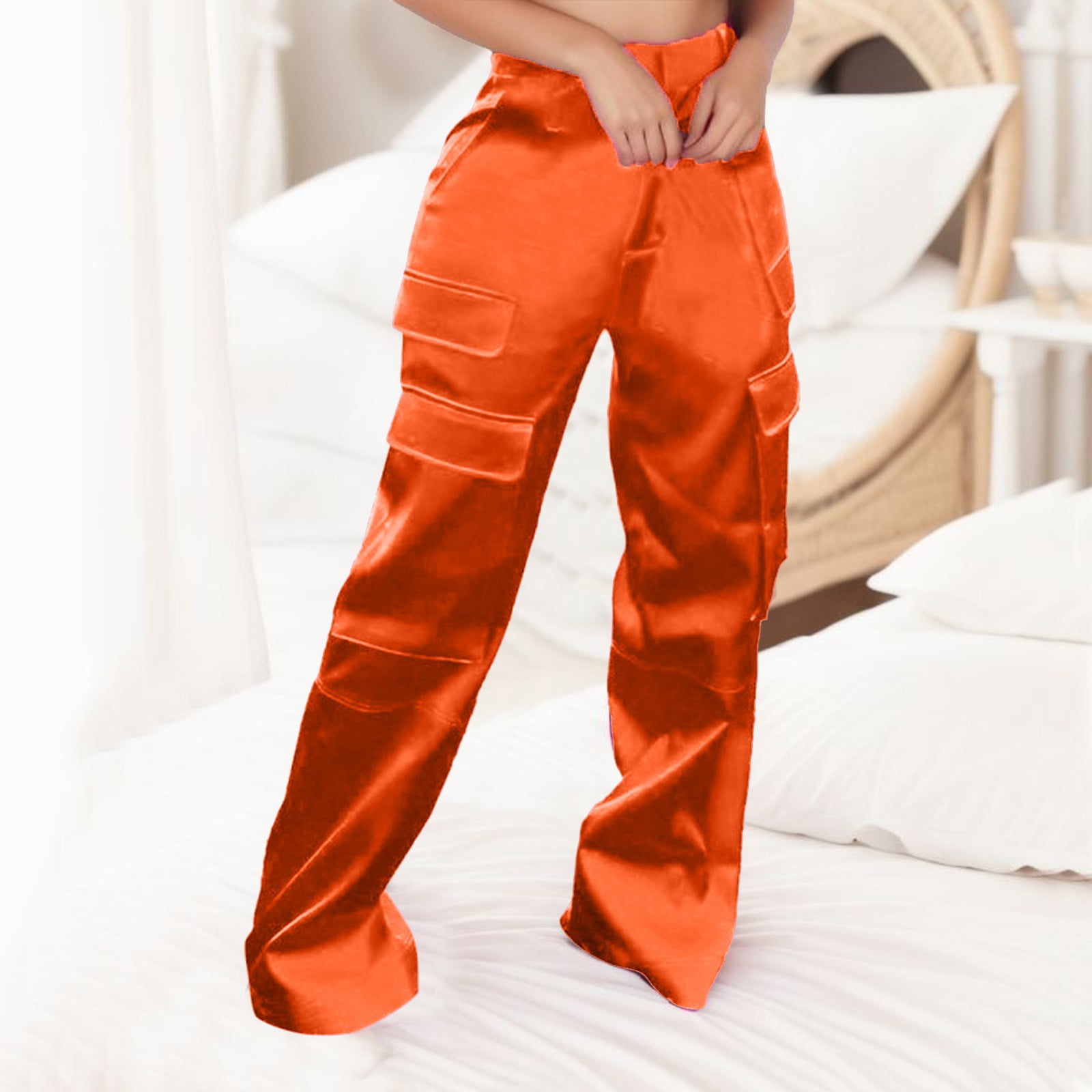 Pants for Women Business Casual Outfits for Women Orange Work Pants ...