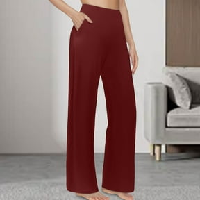 Celmia Womens Trousers Casual Wide Leg Solid Color Pants - Walmart.com