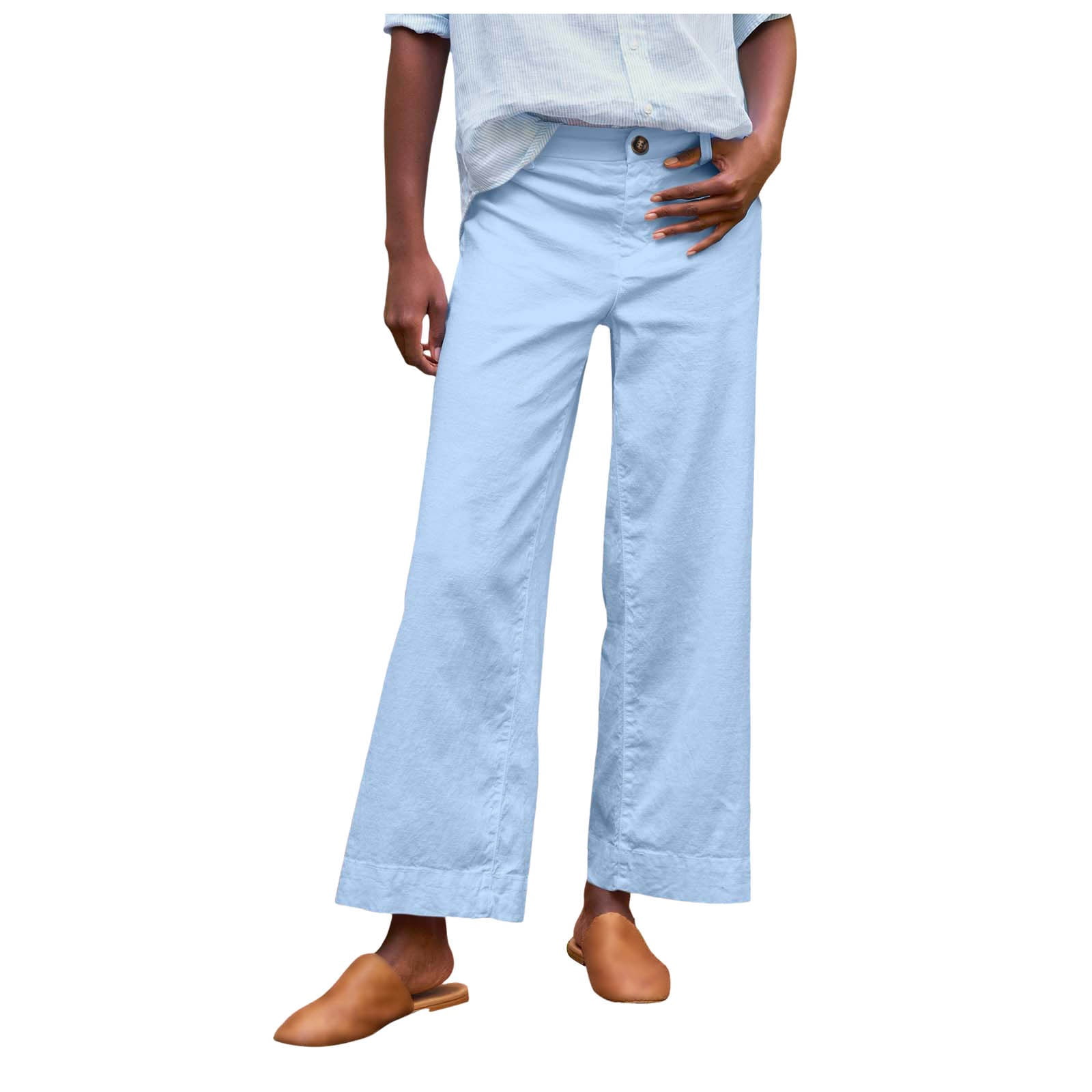 Pants for Women with Pockets Plus Size Palazzo Trousers Work Business ...
