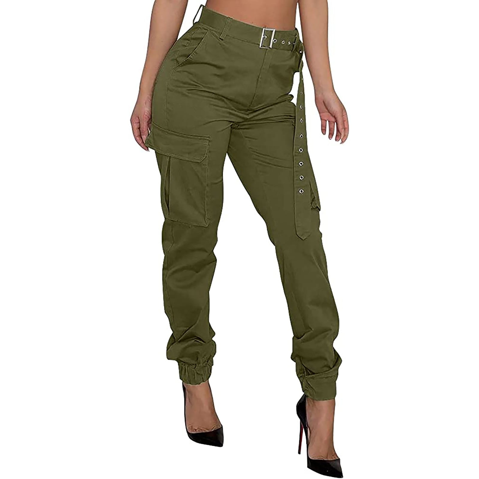 Pants plus Size for Women Work Women Cargo Pants Casual High Waist ...