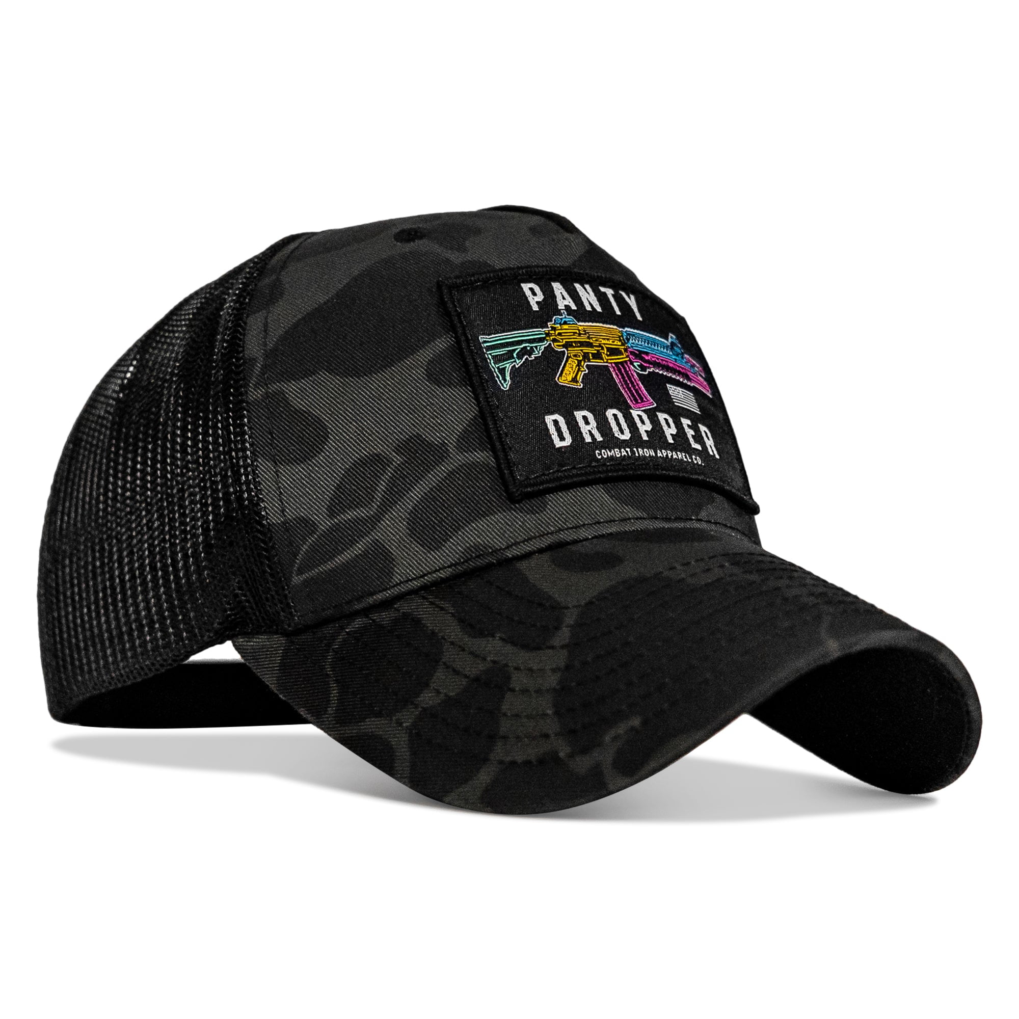 Panty Dropper Retro Patch Snapback Hat Black Duck Camo - Walmart.com