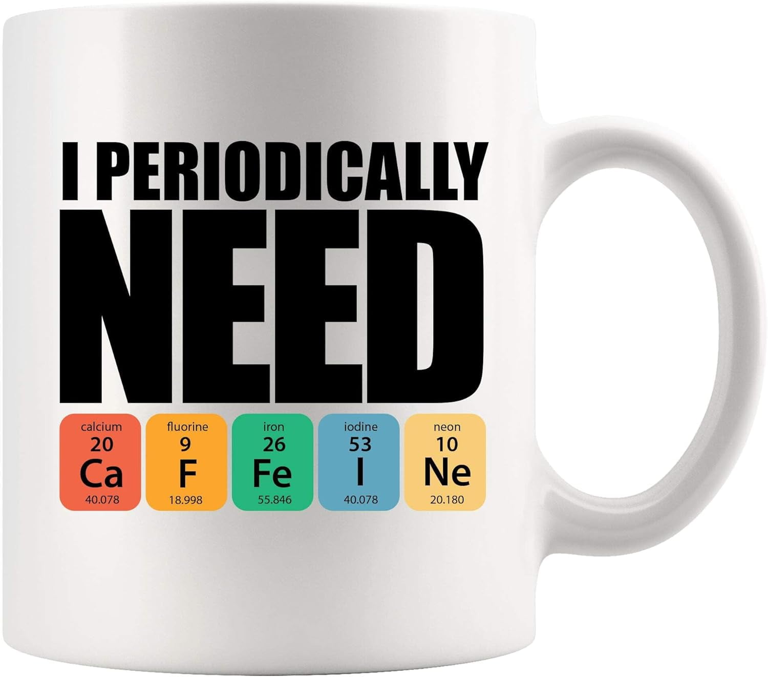 Panvola I Periodically Need Caffeine Science Gifts Chemistry Teacher ...