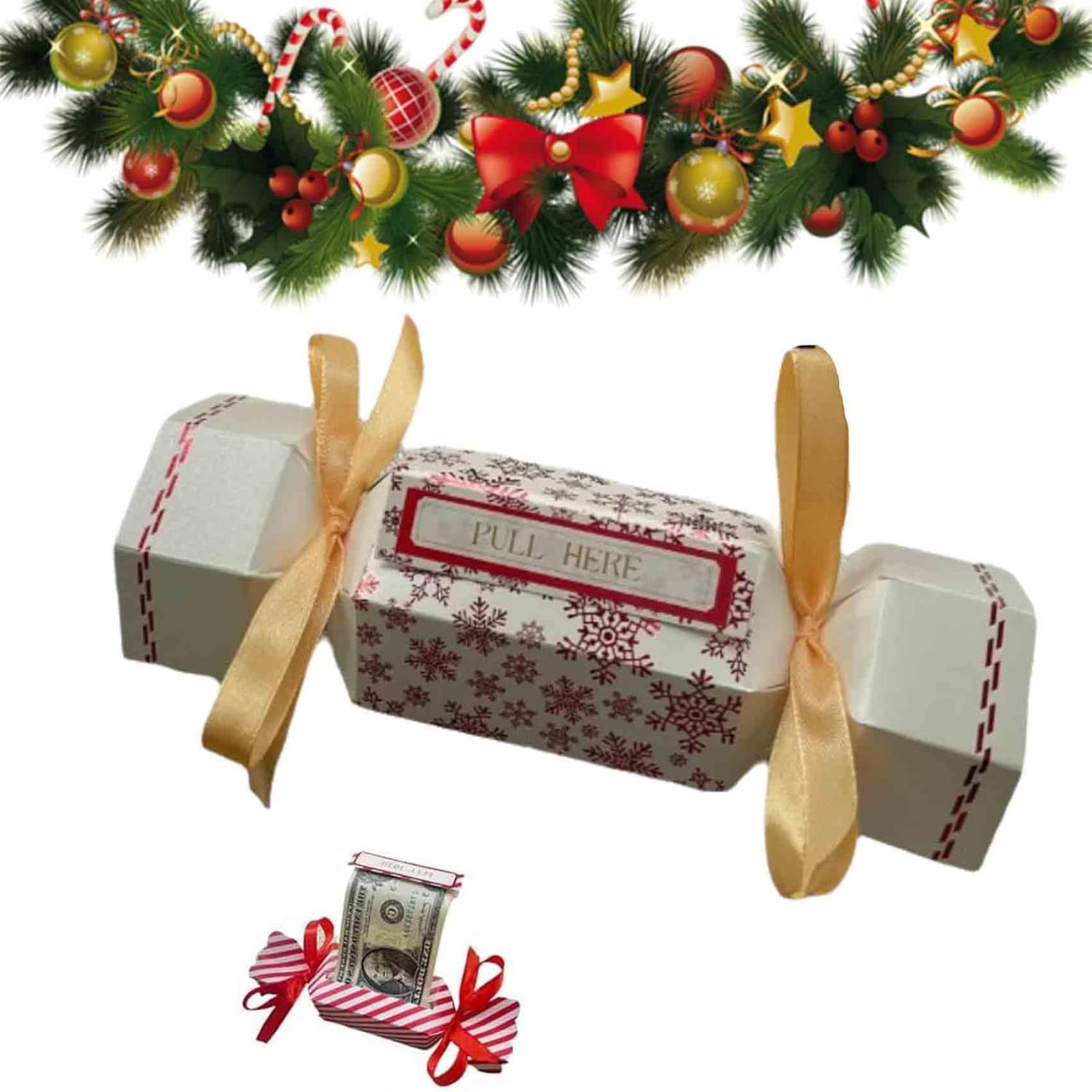 Panxico 1PCS Christmas Money Box for Cash Gift Pull,Funny Surprise Box ...