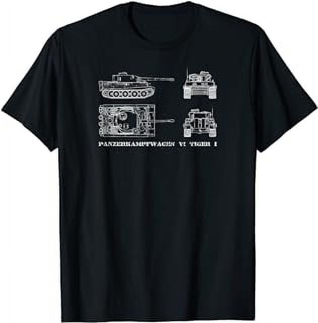 Panzer VI Tiger I Tank WW2 Blueprint T-Shirt - Walmart.com