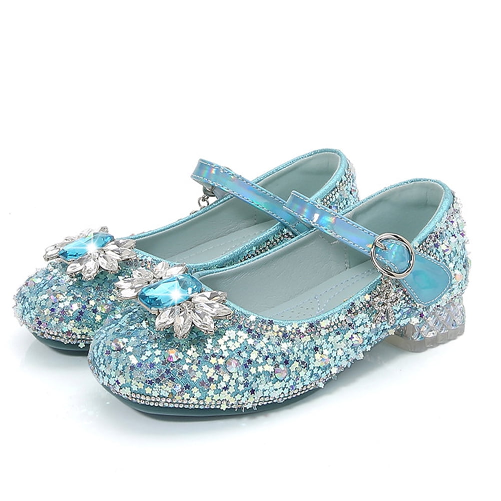 Paokuoon Toddler Low Heels Sparkle Party Wedding Shoes Little Kids ...