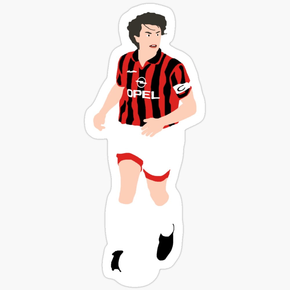 Paolo Maldini Ac Milan Legend Sticker Phone Decal Water Bottle Stickers ...