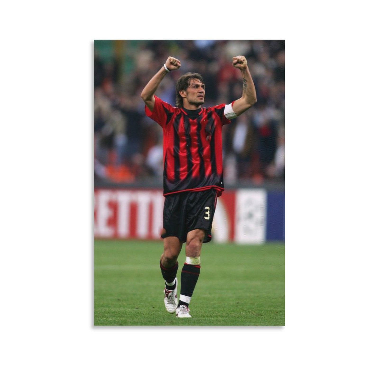 Paolo Maldini Poster Football Player Famous Art Poster Canvas Painting ...