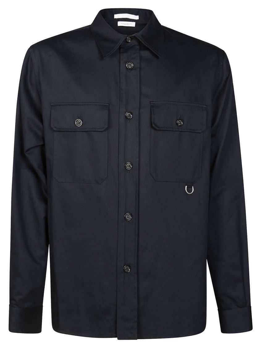 Paolo Pecora Button-Up Structured Jacket With Chest Pockets (Men's ...