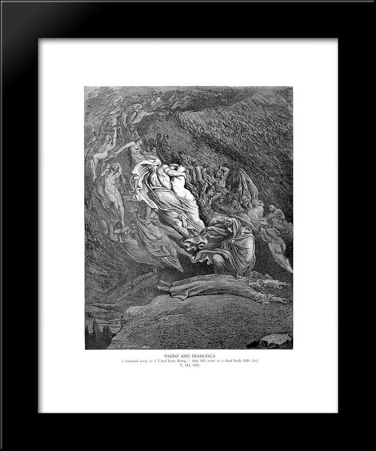 Paolo and Francesca II 20x24 Framed Art Print by Gustave Dore - Walmart.com