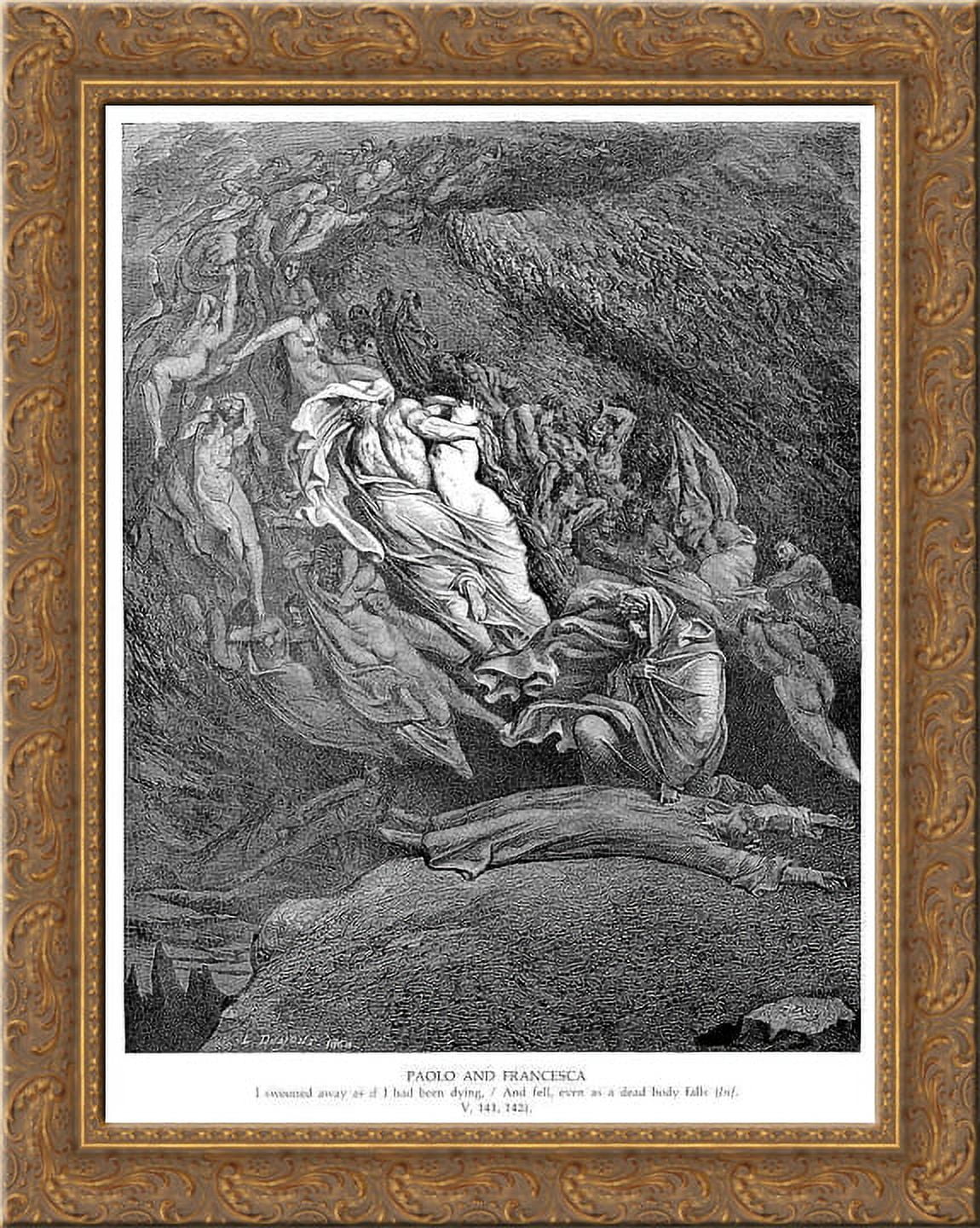 Paolo and Francesca II 24x20 Gold Ornate Wood Framed Canvas Art by ...