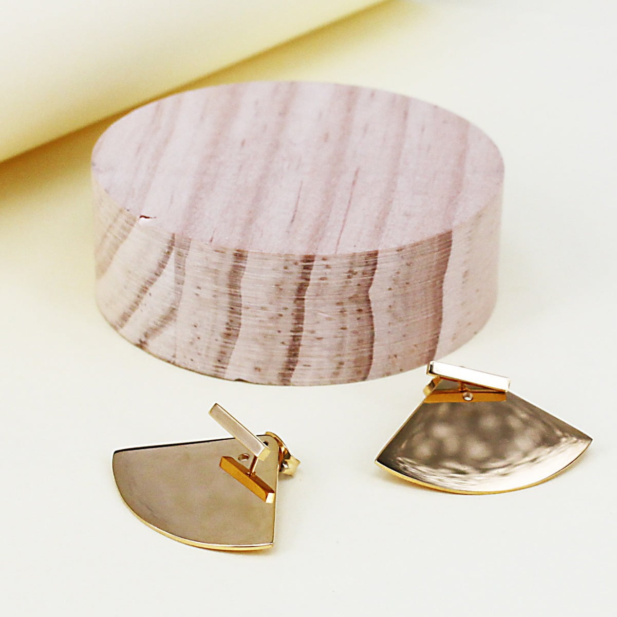 Paopaoya Ins Style Long Strip Fan-Shaped Front and Back Wear Earrings ...