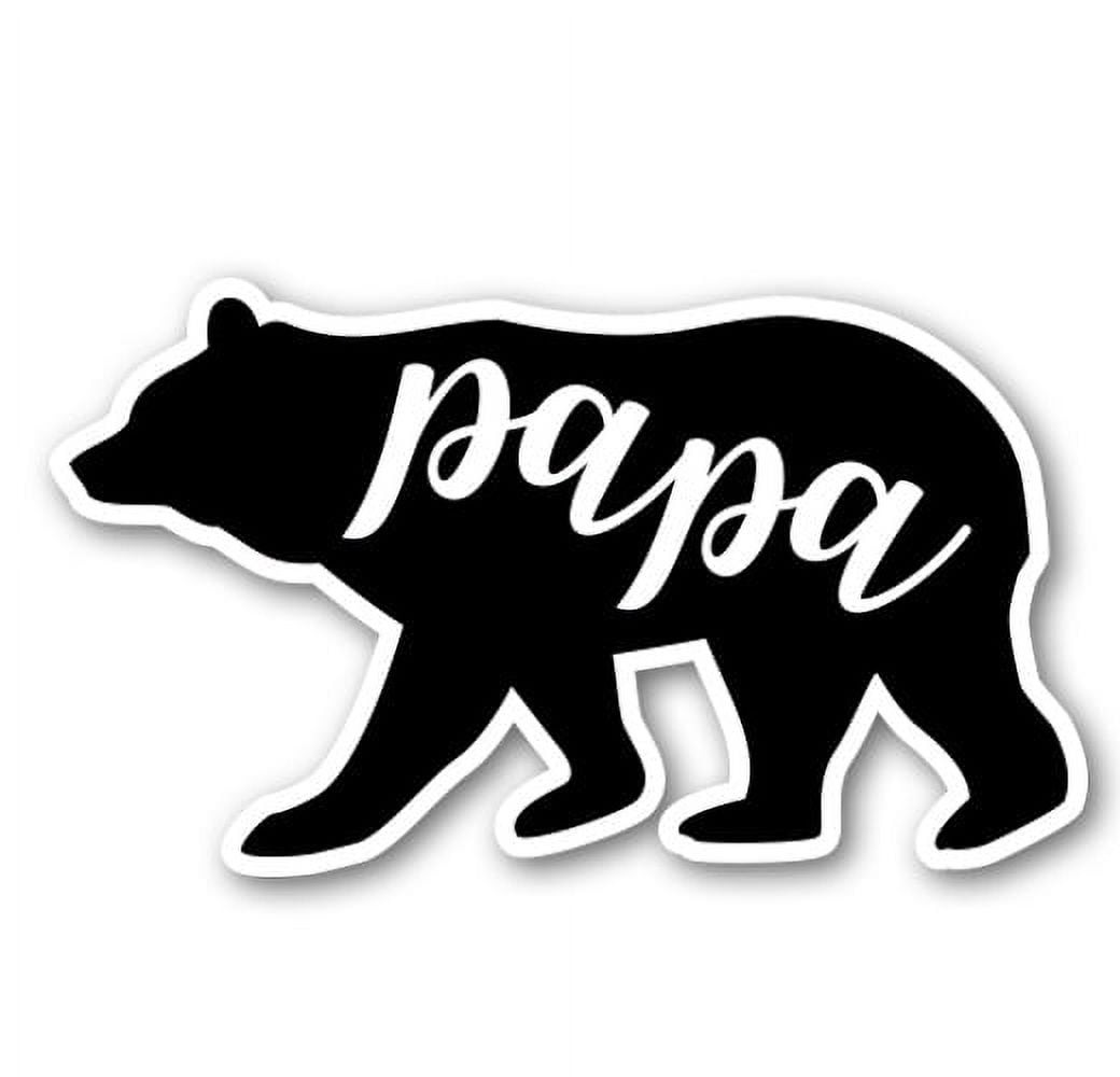 Papa Bear - 12" Vinyl Sticker Waterproof Decal - Walmart.com