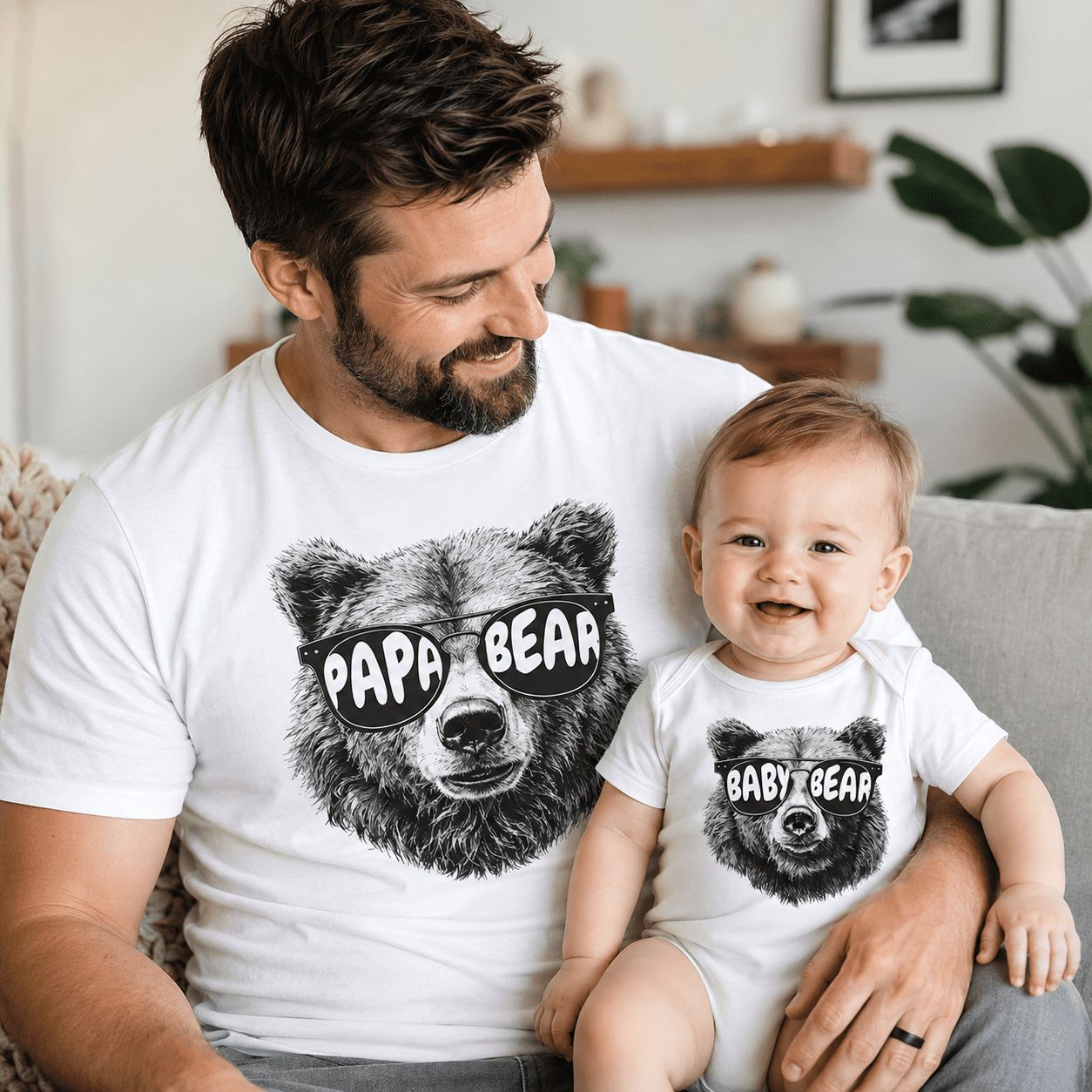 Papa Bear Baby Bear Matching Shirts, Daddy And Me Matching Outfit ...