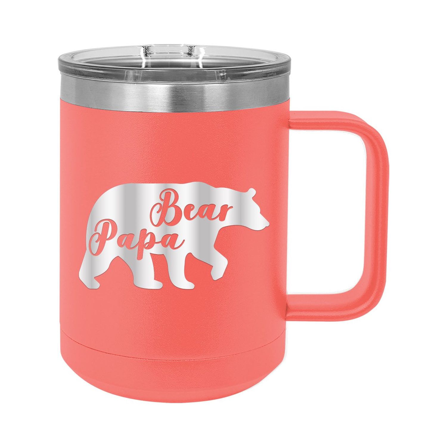 Papa Bear - Engraved Coffee Mug with Handle Cup Unique Funny Birthday ...