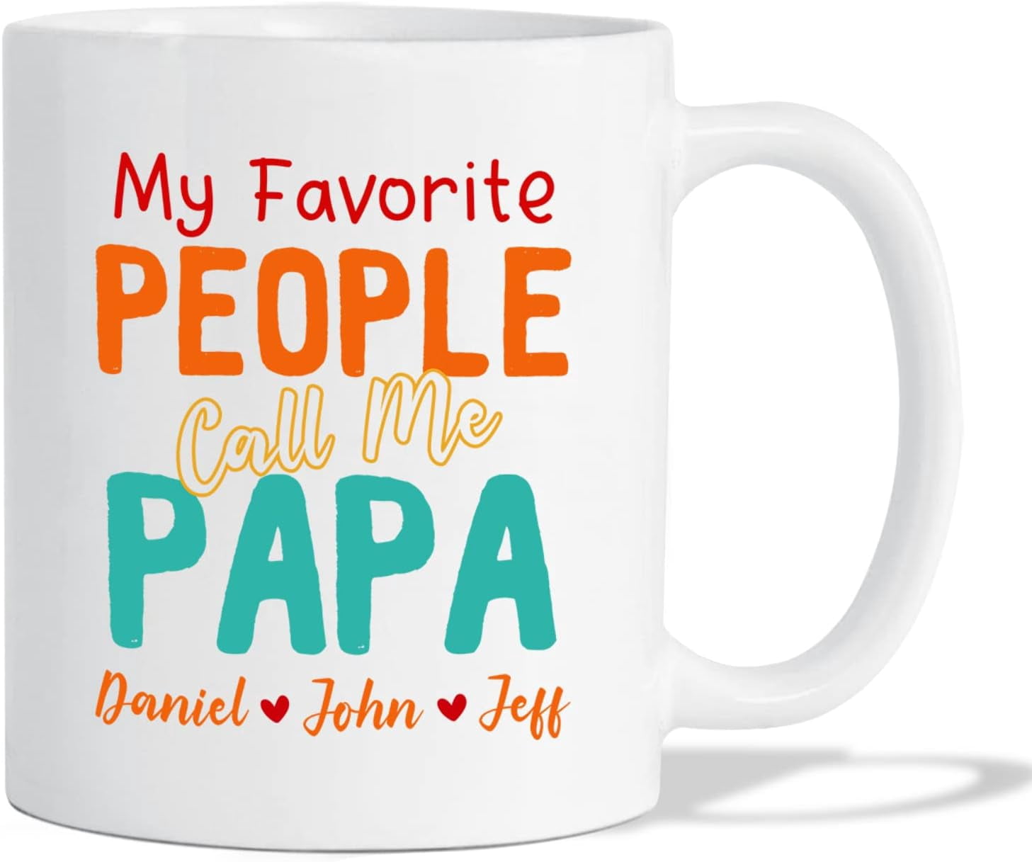 Papa Bear Mugs, Personalized Papa Bear Coffee Cup Gift for Father on ...