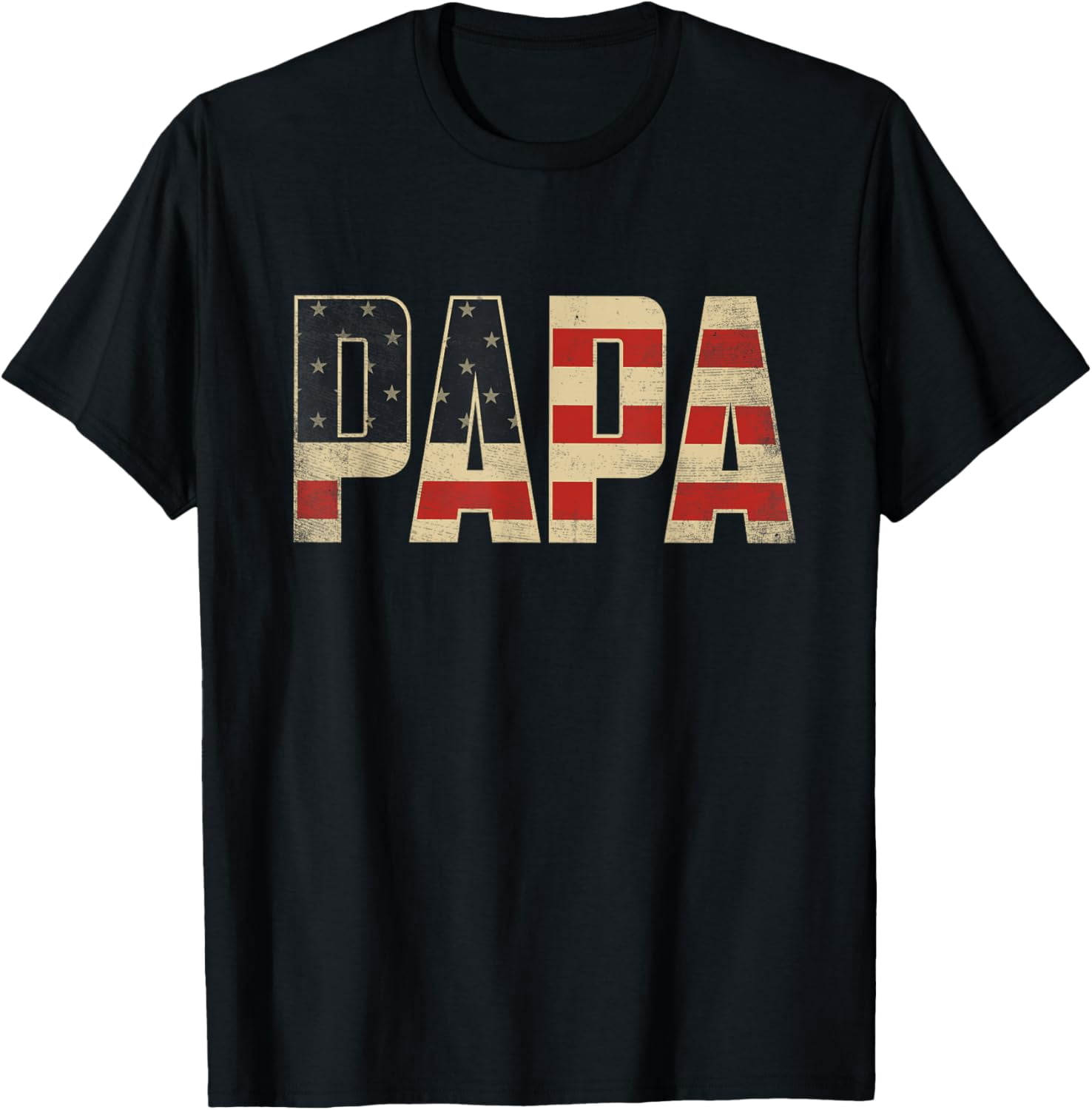 Papa Bold Patriotic American Flag Father'S Day Papa T-Shirt - Walmart.com