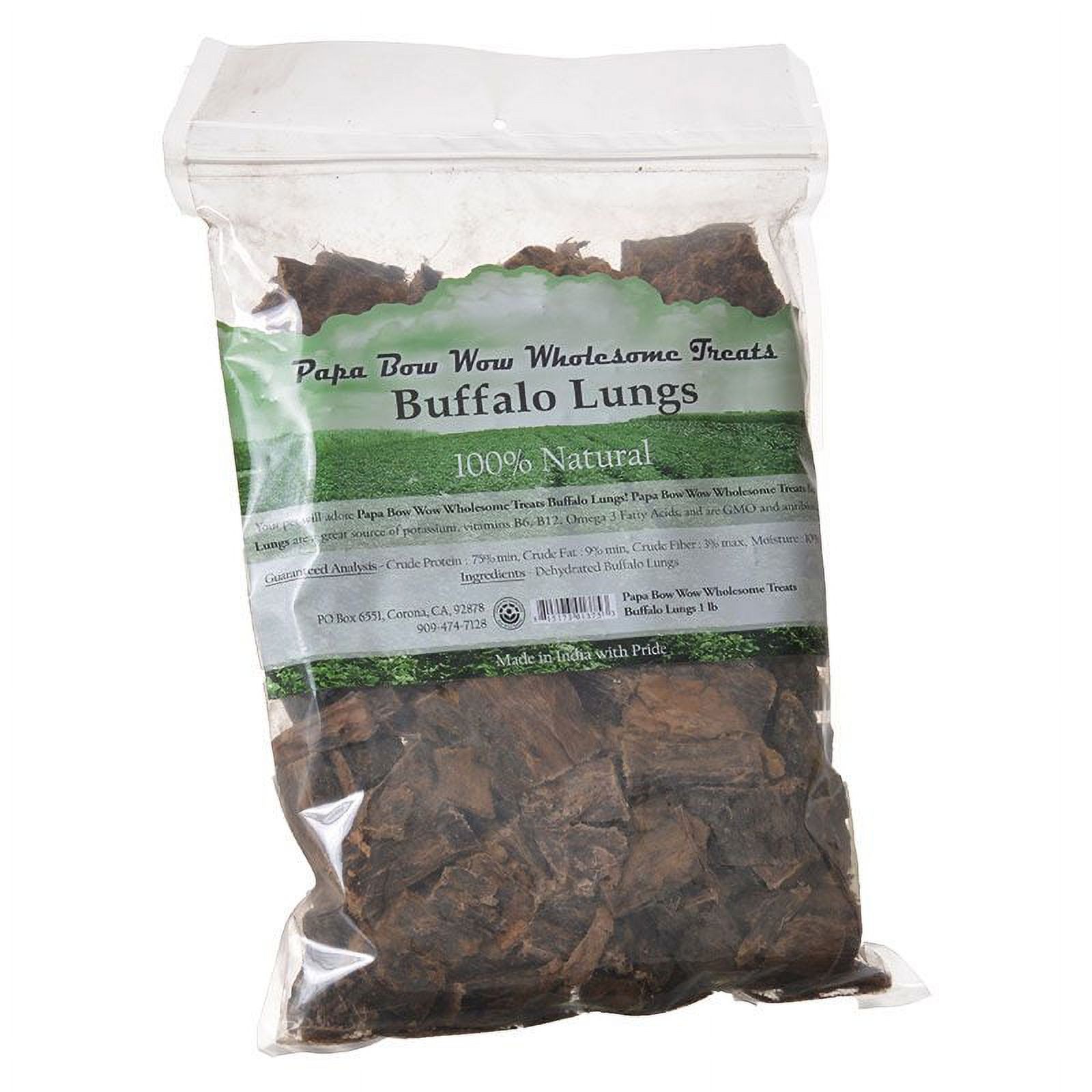 Papa Bow Wow Buffalo Lungs 1 lb - Walmart.com
