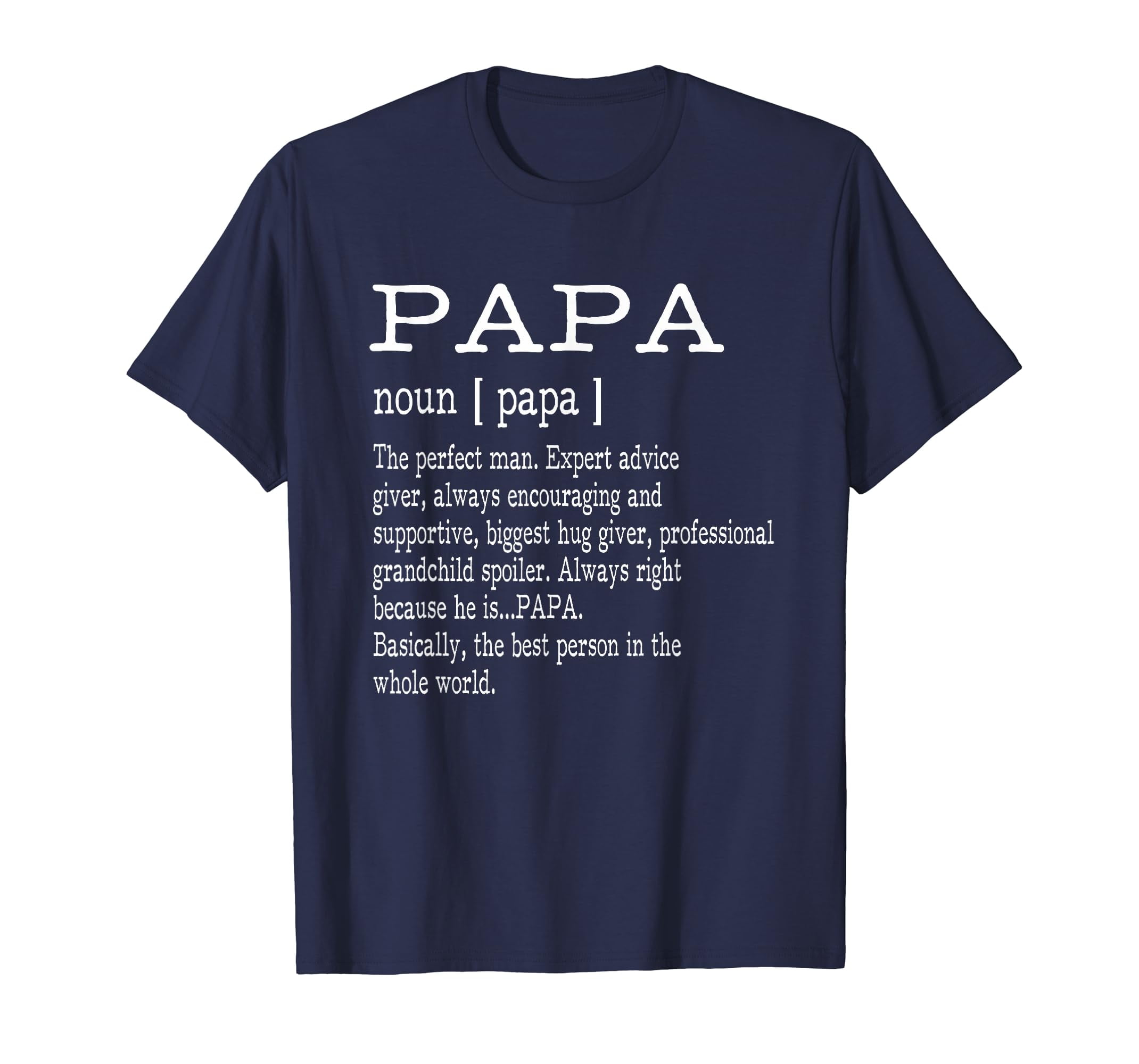 Papa Definition Grandpa Father's Day Gifts - Men T-Shirt Funny Cute ...
