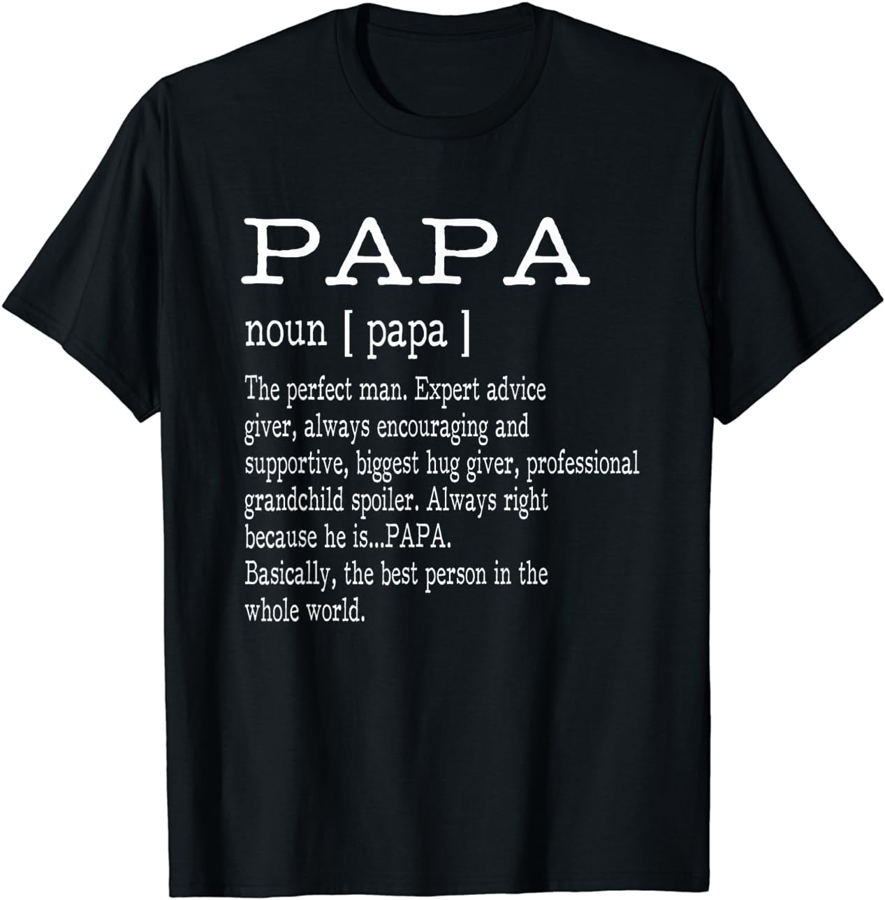 Papa Definition Grandpa Father's Day Gifts - Men T-Shirt - Walmart.com