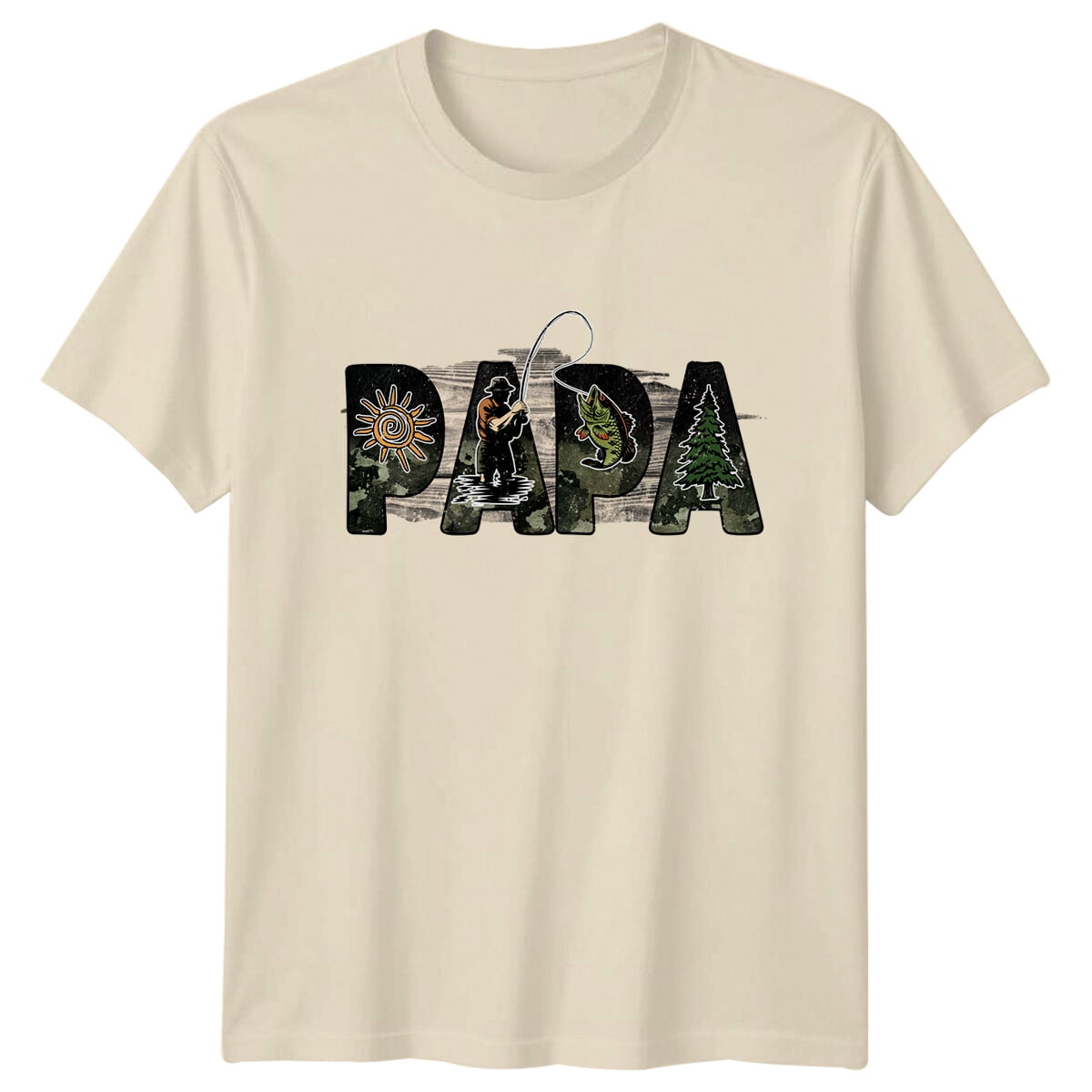 Papa Fishing T-Shirt, , Fisherman - Walmart.com