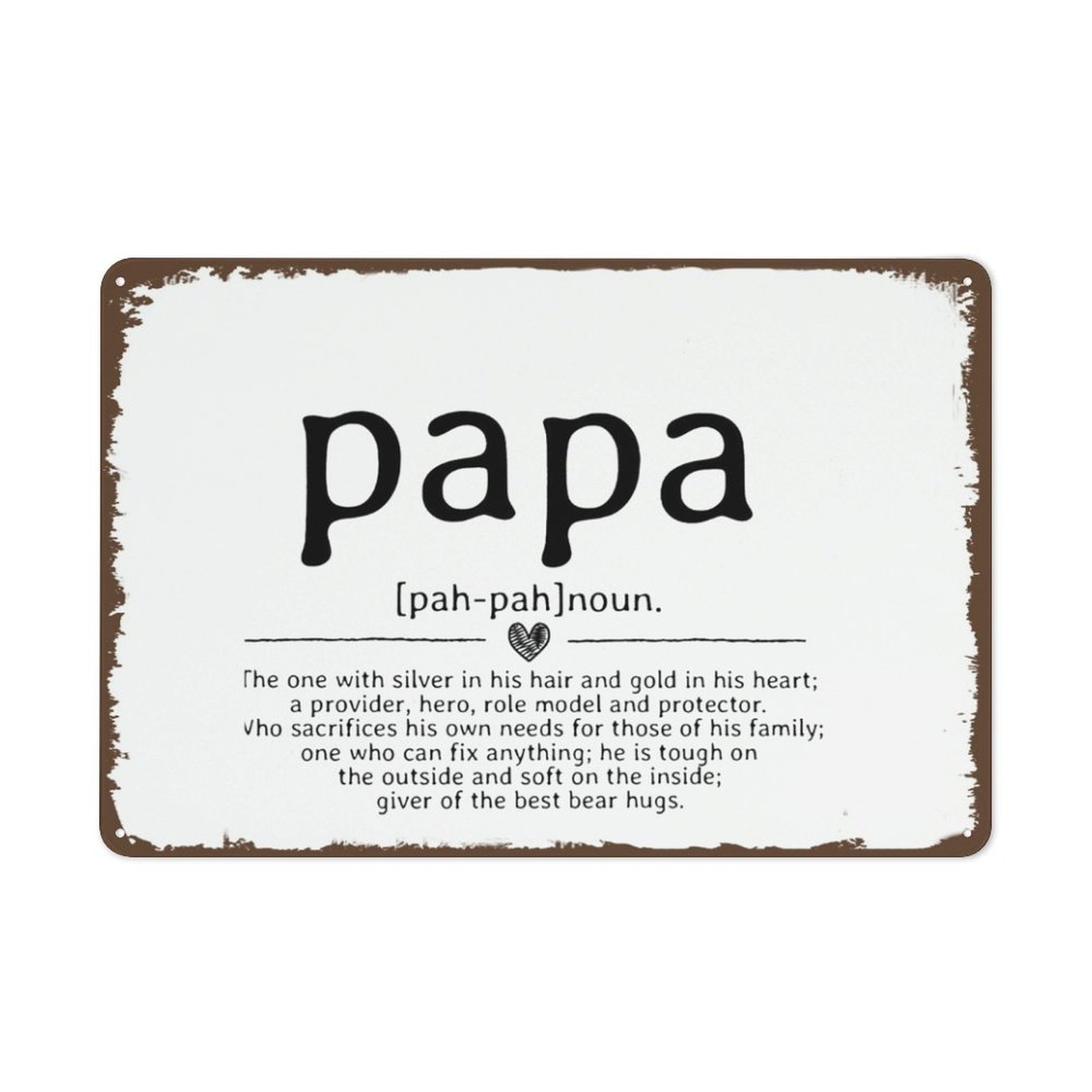 Papa Gifts Plaque Signs,Fathers Day Metal Decor Wall Sign,Christmas ...