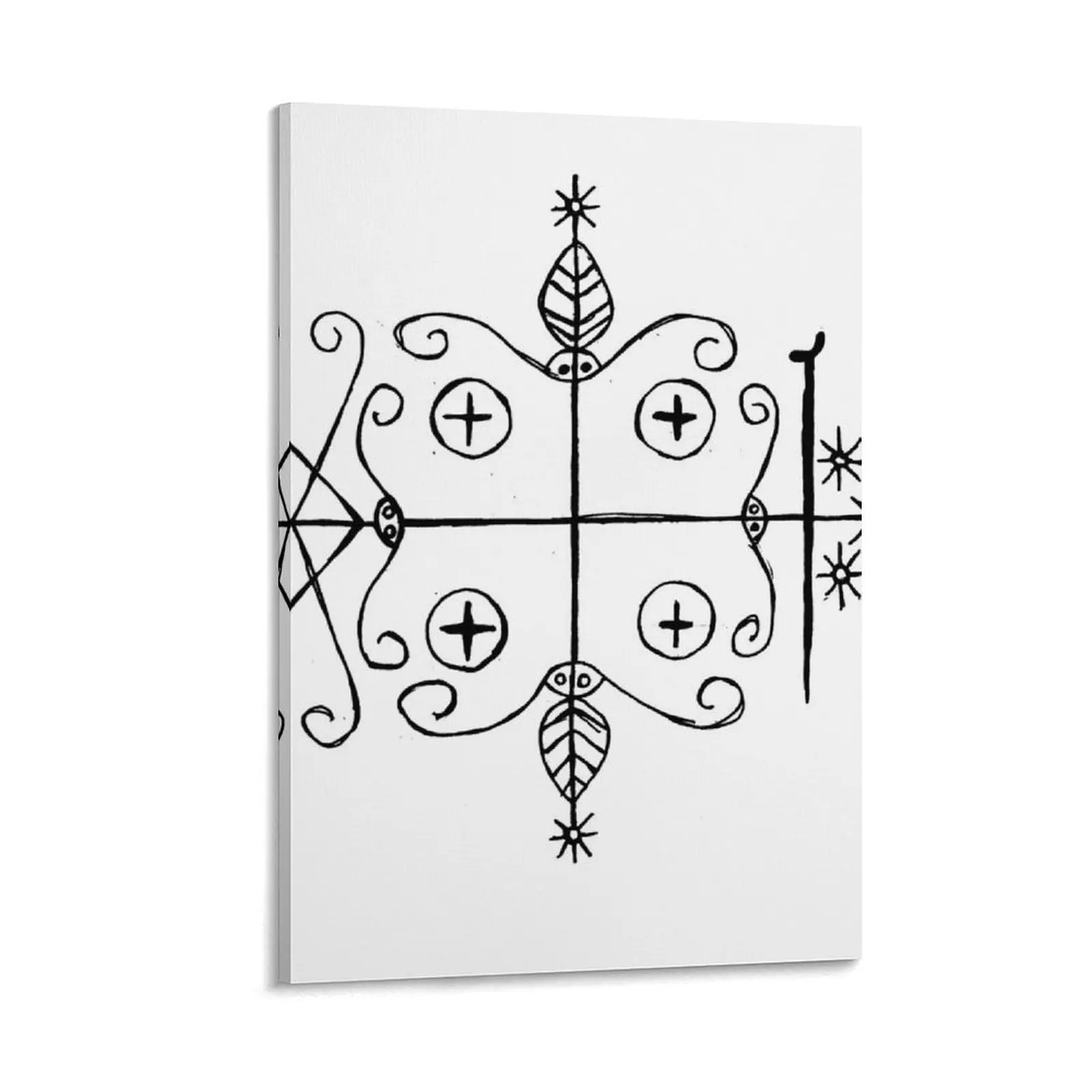 Papa Legba Voodoo Veve Canvas Painting decorative pictures for living ...