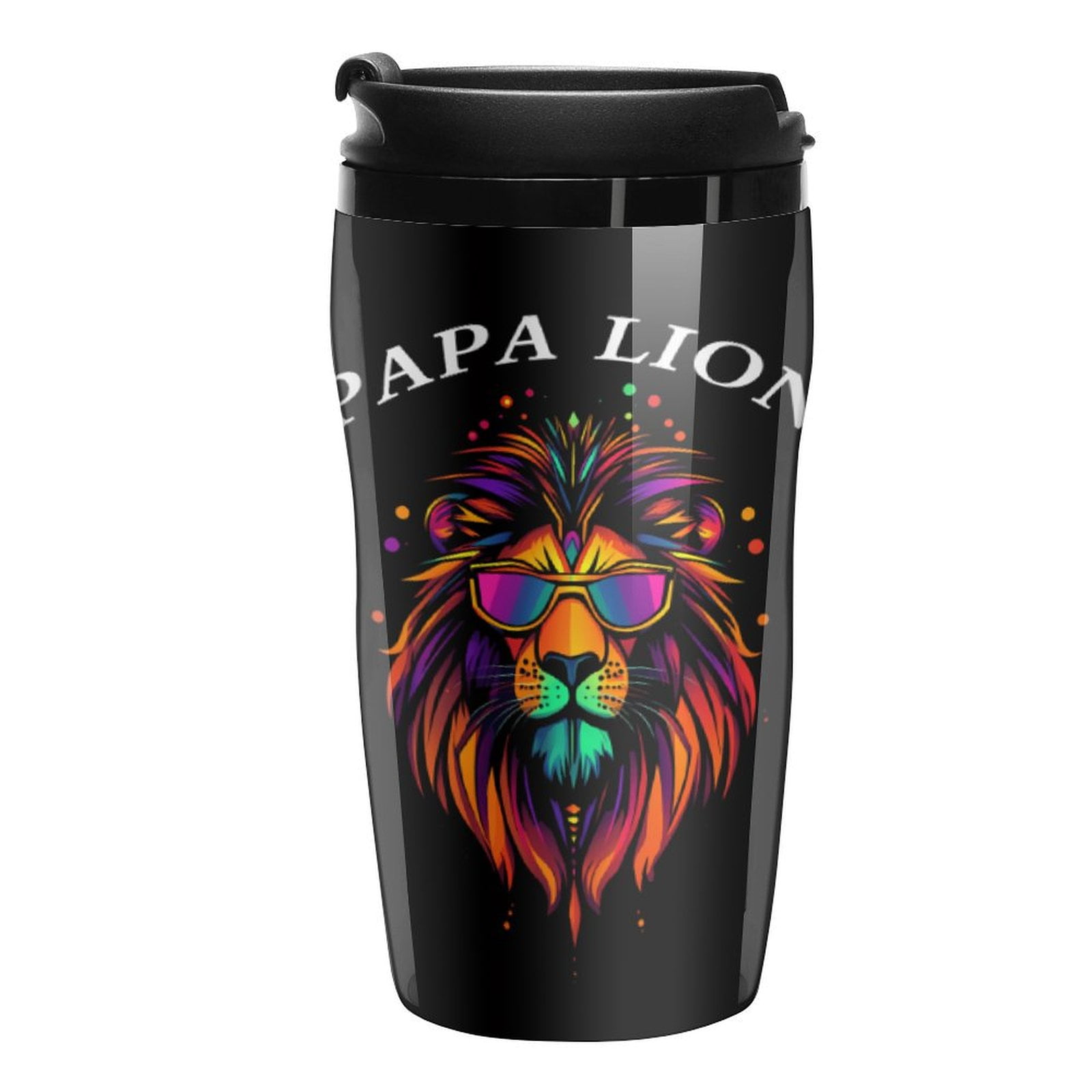 Papa Lion Travel Coffee Tumbler Reusable Cup for Coffee or Tea Portable ...