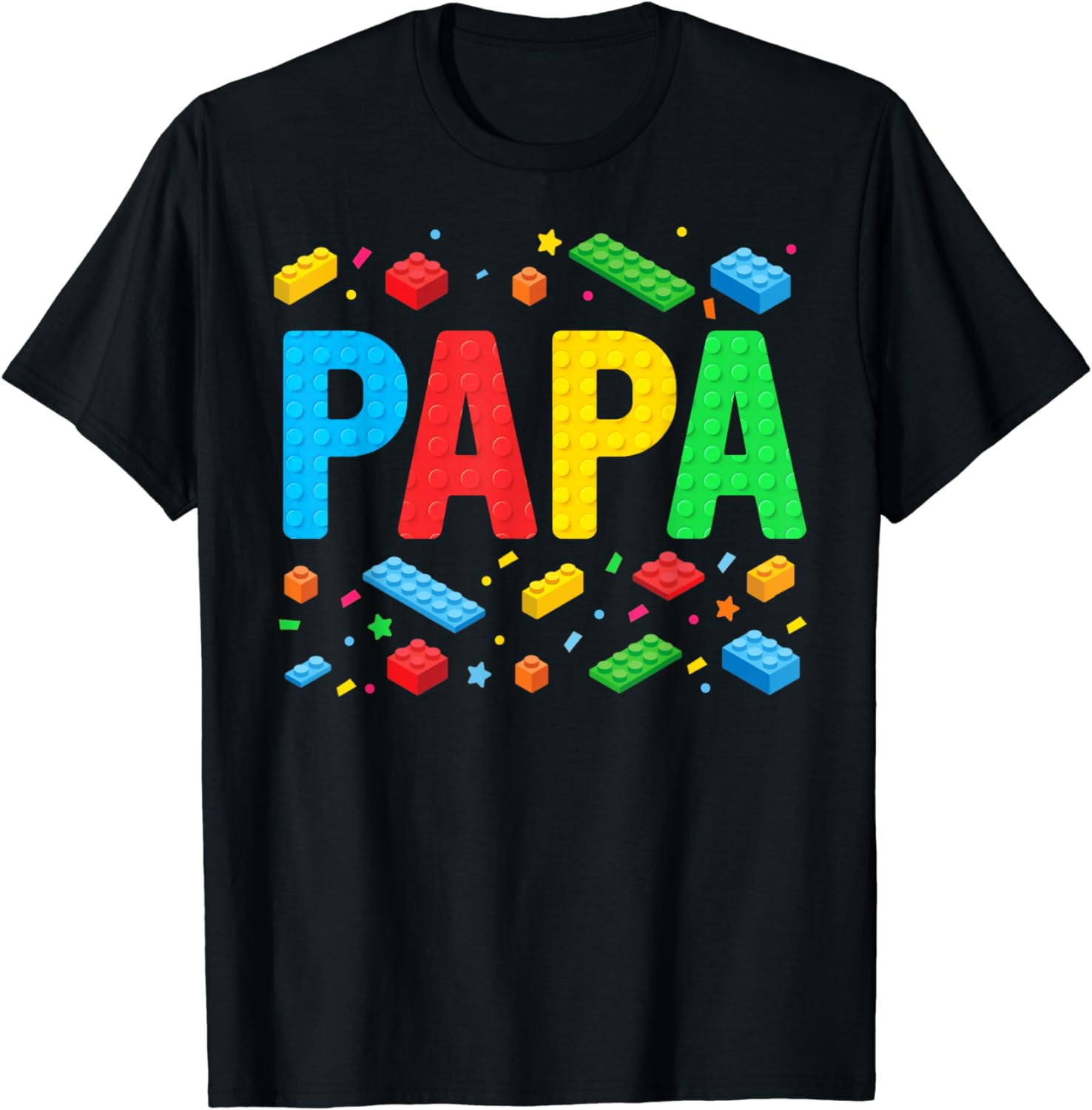 Papa Master Builder Building Bricks Blocks Family Matching T-Shirt ...