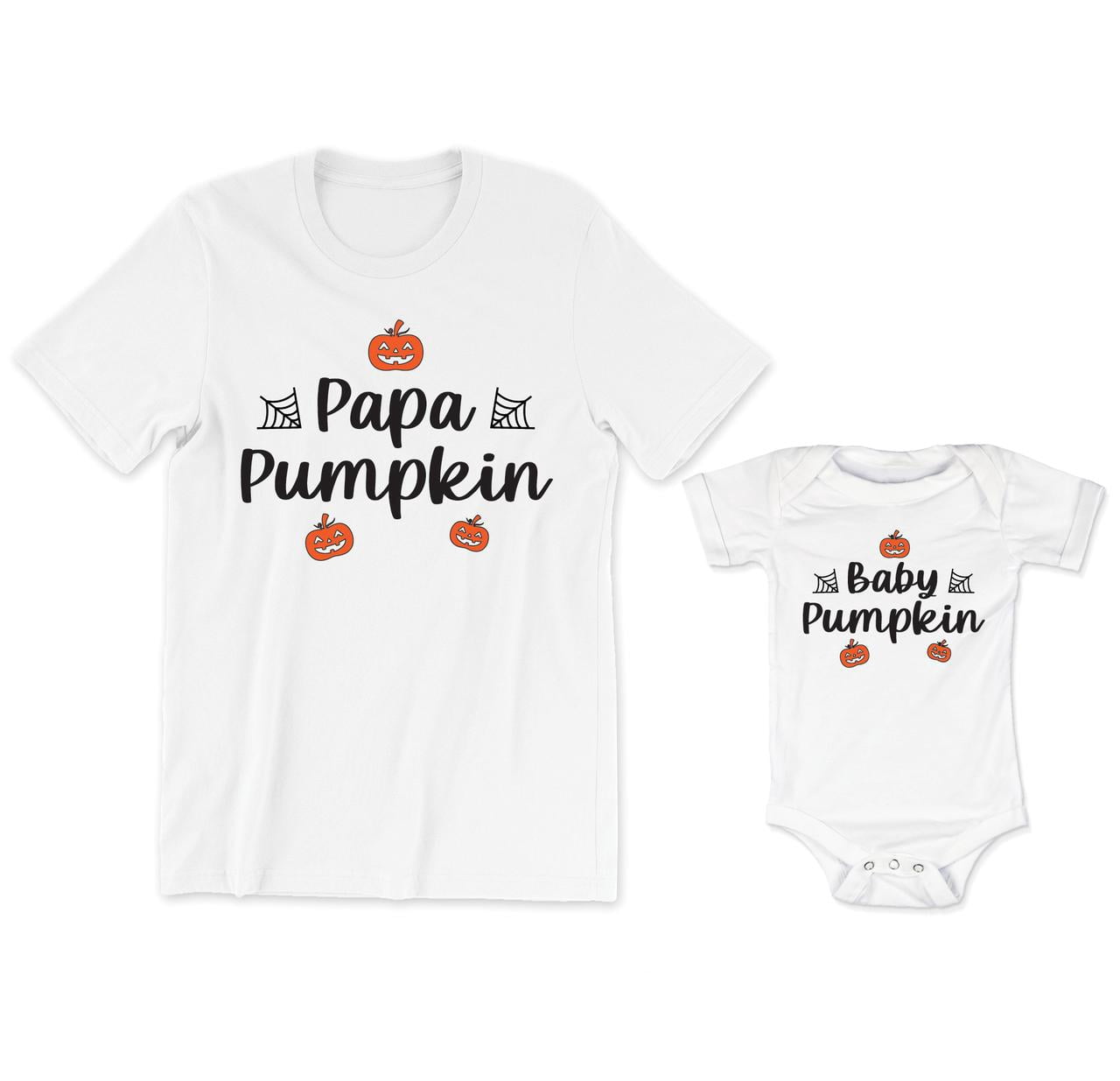 Papa Pumpkin Men’s T-Shirt Baby Pumpkin Bodysuit Kids Toddler Shirt ...