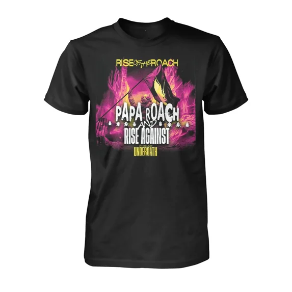 Papa Roach And Rise Against Rise Of The Roach Tour 2025 Tour Shirt ...