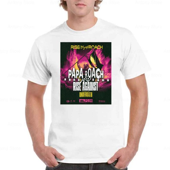 Papa Roach And Rise Against Rise Of The Roach Tour 2025 Tour Shirt ...