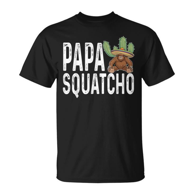 Papa Squatcho Bigfoot Sasquatch Vintage Sombrero Father's Day T-Shirt ...