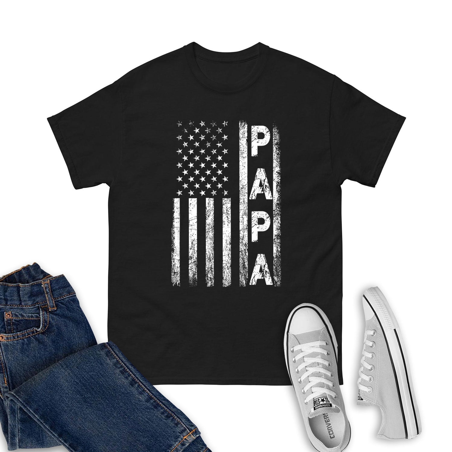 Papa Vintage American Flag Shirt For Men, Dad, Father's Day - Walmart.com