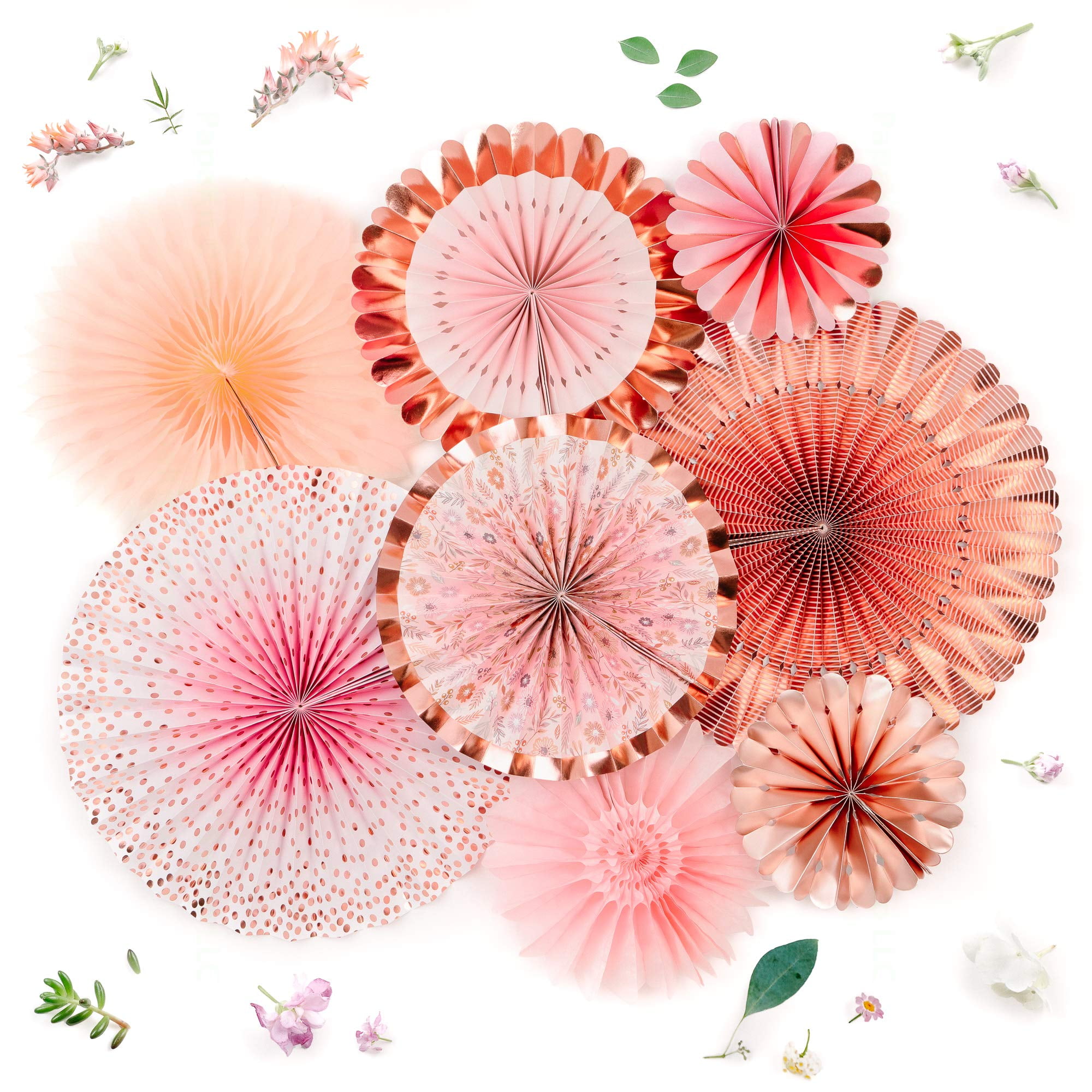 PapaKit Origami Wall Decoration OIF8 Set (8 Assorted Round Paper Fans ...