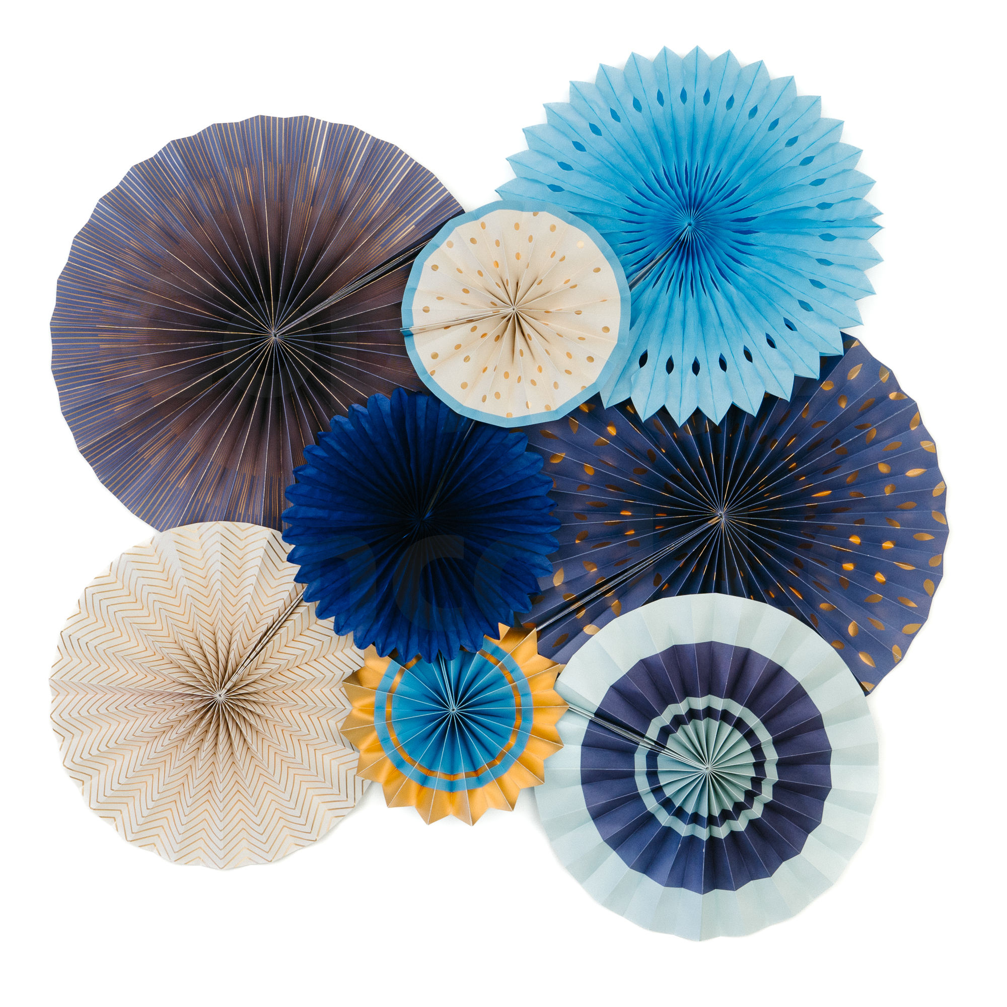PapaKit Origami Wall Decoration Set (8 Assorted Round Paper Fans ...