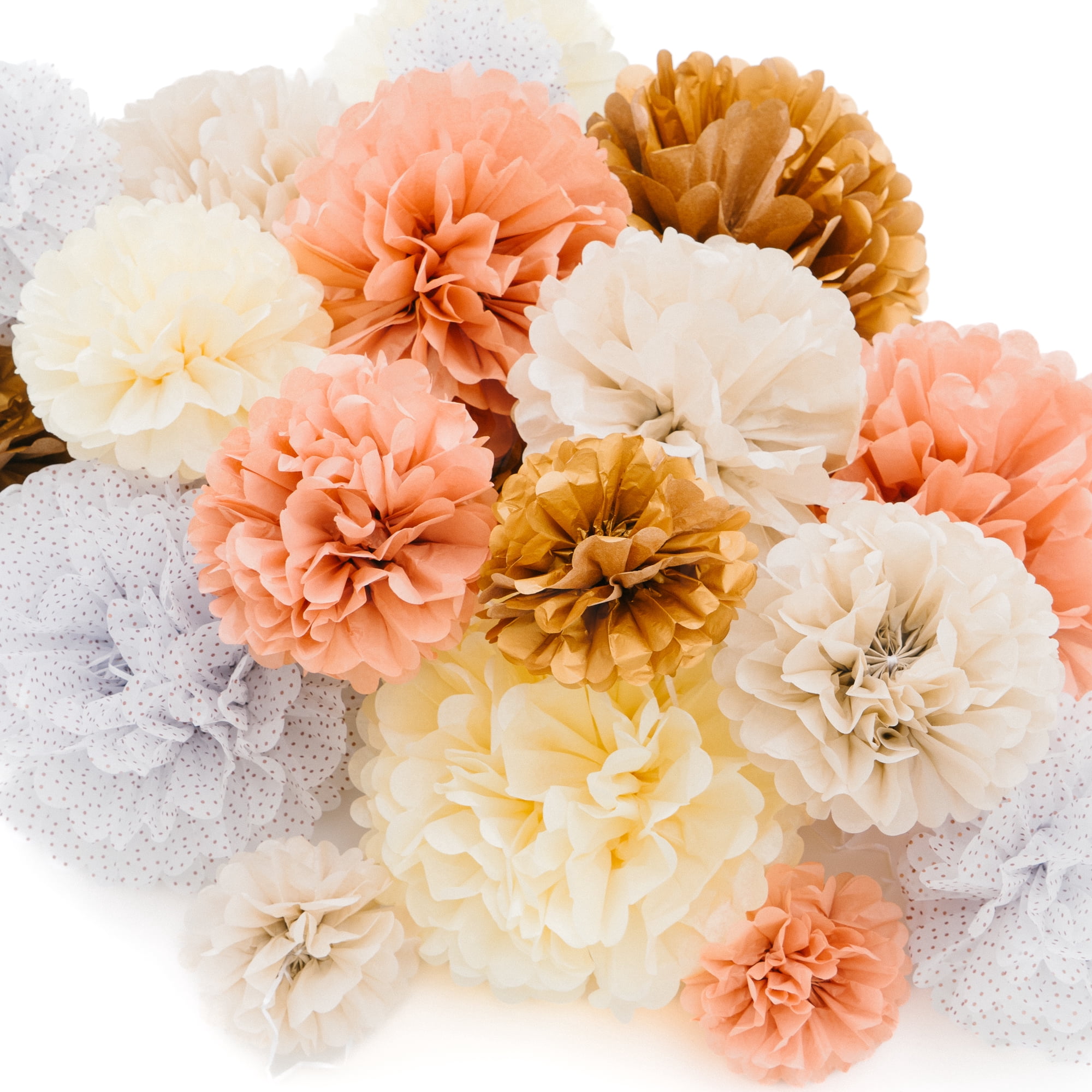 PapaKit Party Tissue Pom Pom Paper Flower Set, for Birthday Party Baby ...