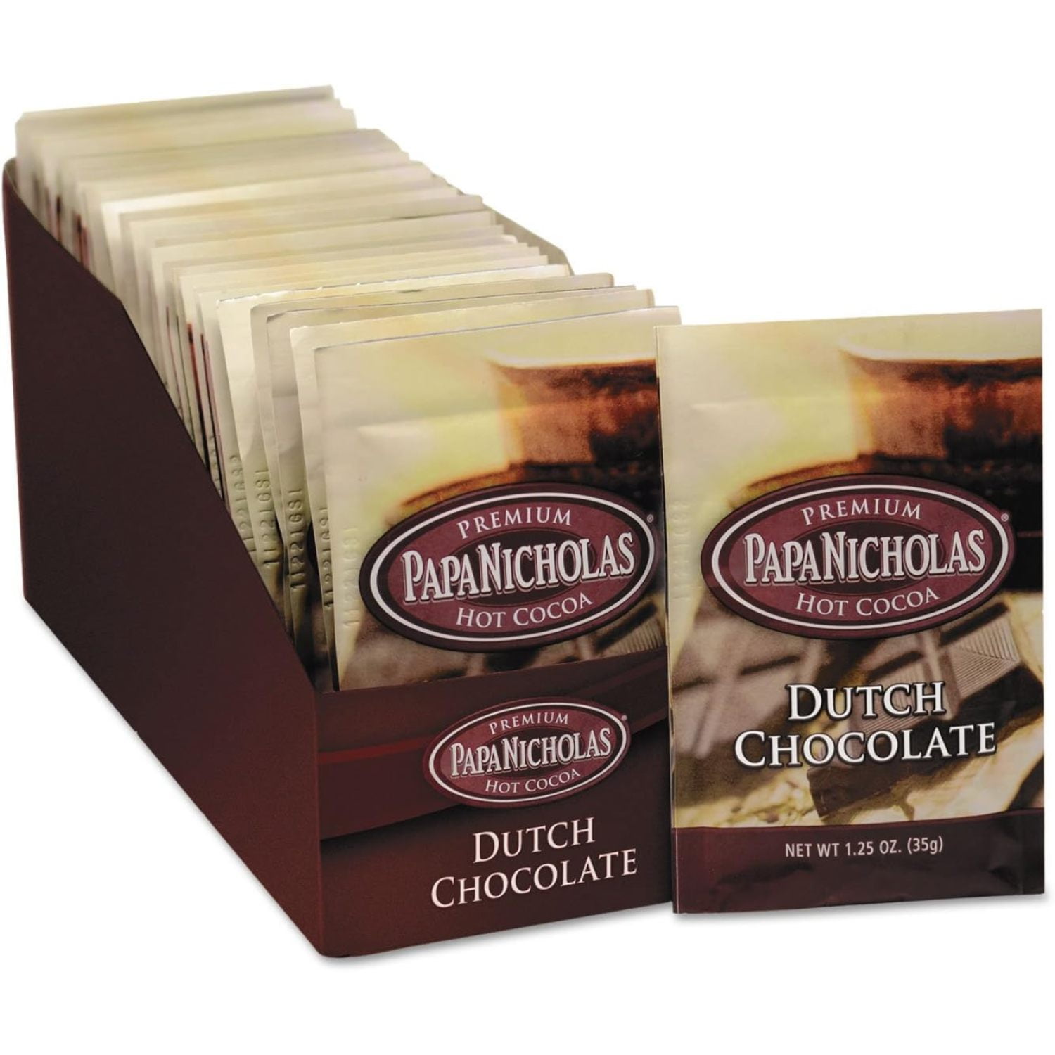 PapaNicholas Coffee 79224 Premium Hot Cocoa, Dutch Chocolate, 24/Carton ...