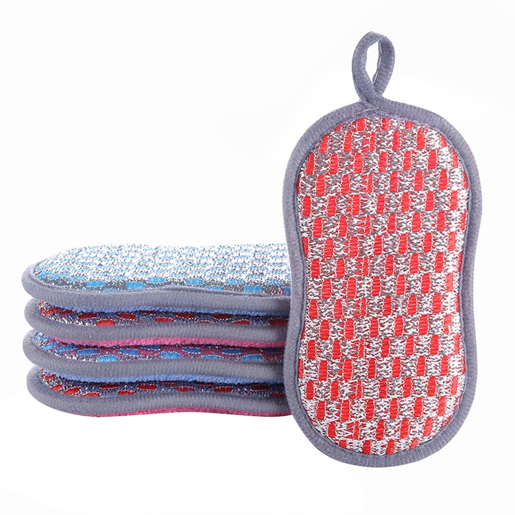 Papaba Cleaning Sponge, 5pcs Reusable Soft Kitchen Dishwash Pads ...