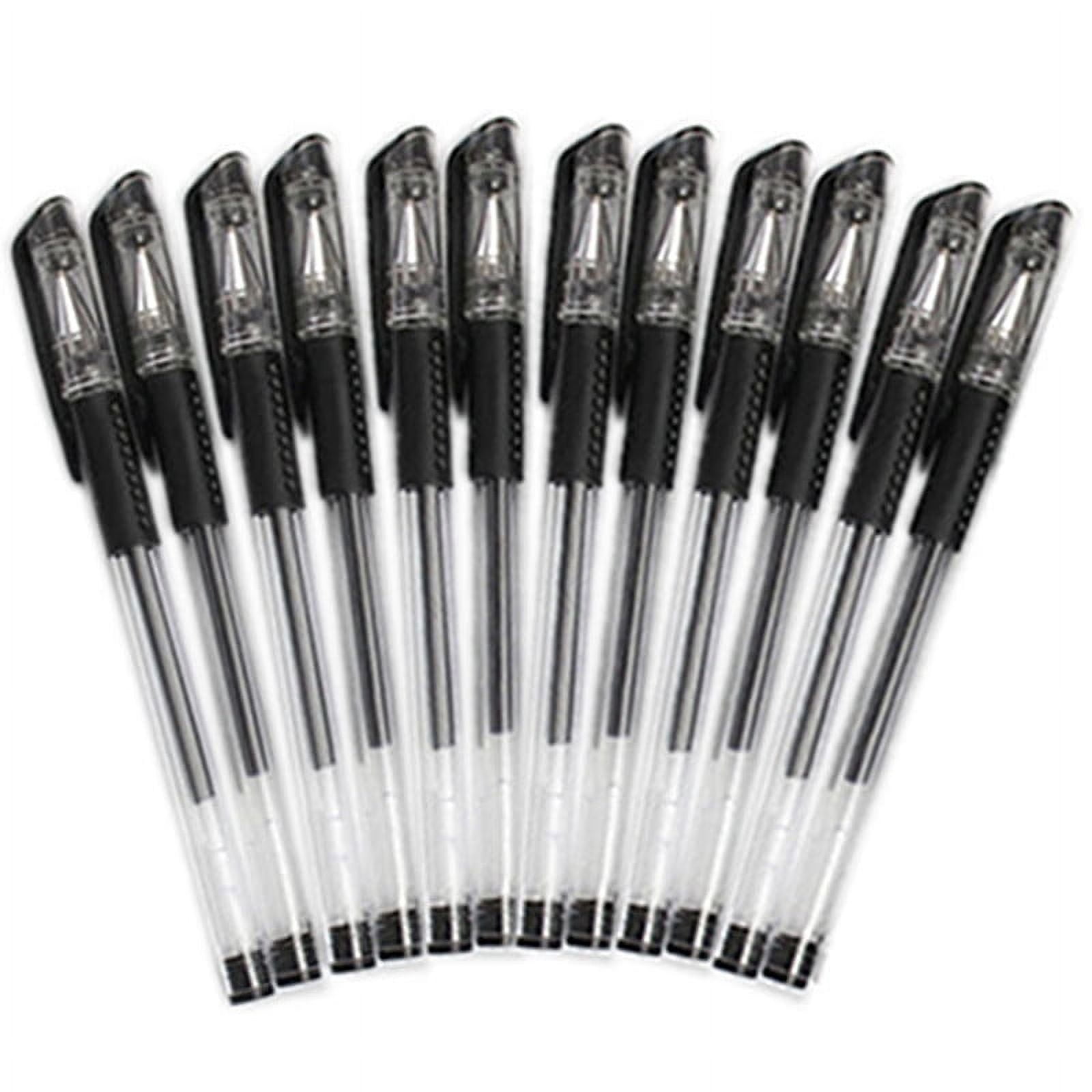 Papaba Gel Pen,12Pcs Box 0.5mm Black Gel Ink Rollerball Ballpoint Pen ...