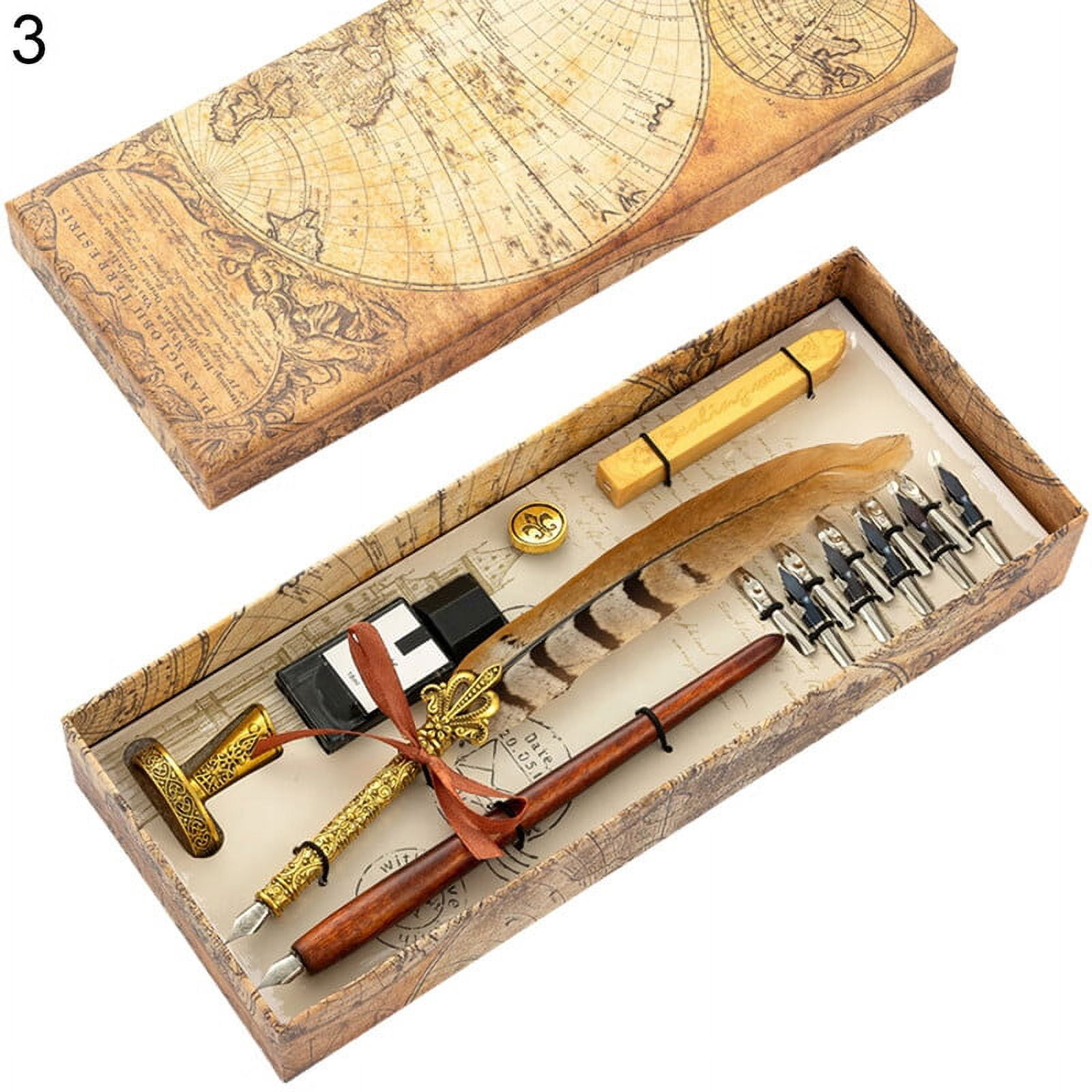 Papaba Quill Pen Set,1 Set 0.5mm Nice-looking Quill Pen Set Smooth ...