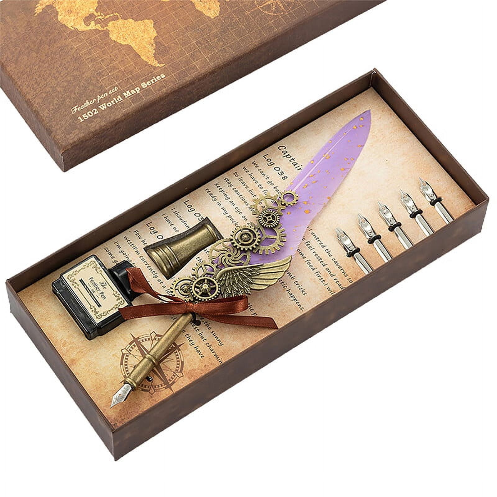 Papaba Quill Pen Set,1 Set 0.5mm Vintage Replaceable Quill Pen Set ...