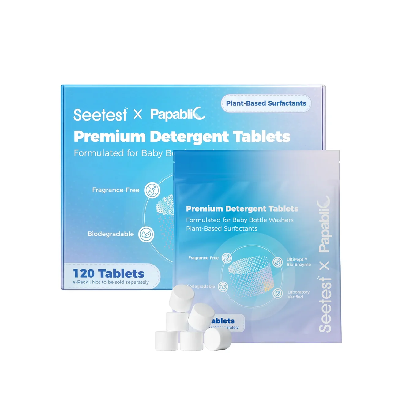 Papablic Upgraded Detergent Soap Tablets, 120 Count - Walmart.com