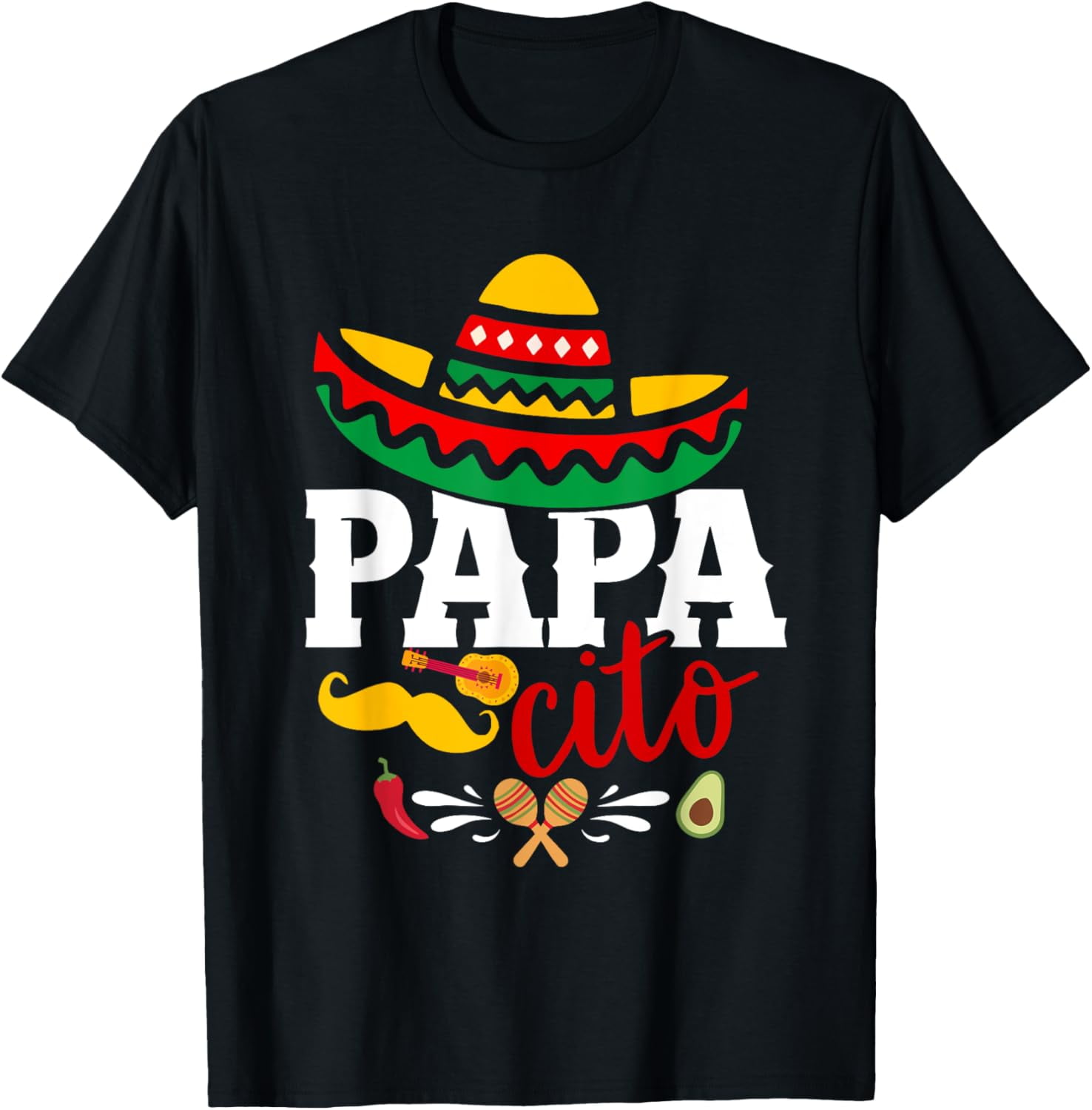Papacito Family Cinco De Mayo Matchin Couple Me.Xi.Can Dad Men T-Shirt ...