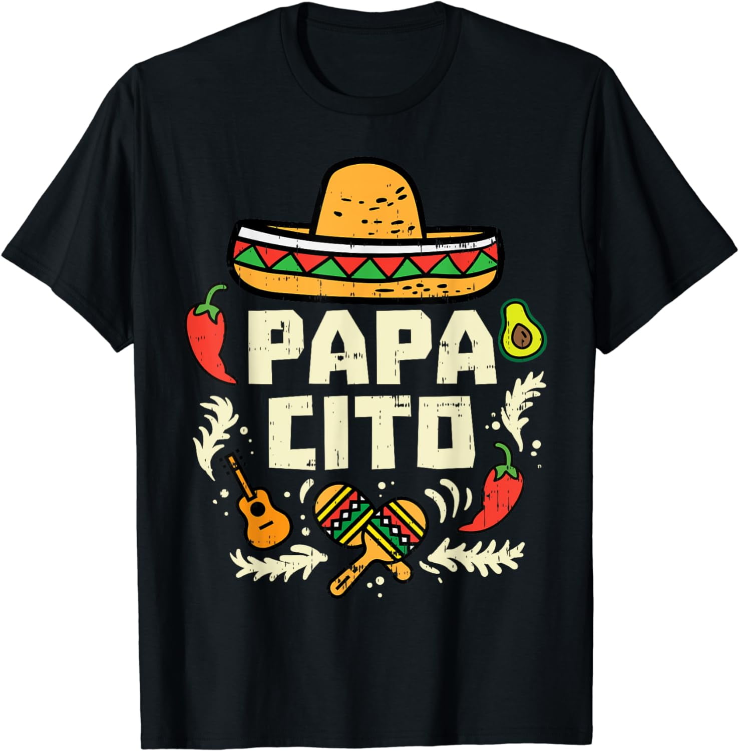 Papacito Family Cinco De Mayo Matchin Couple Mexican Dad Men T-Shirt ...