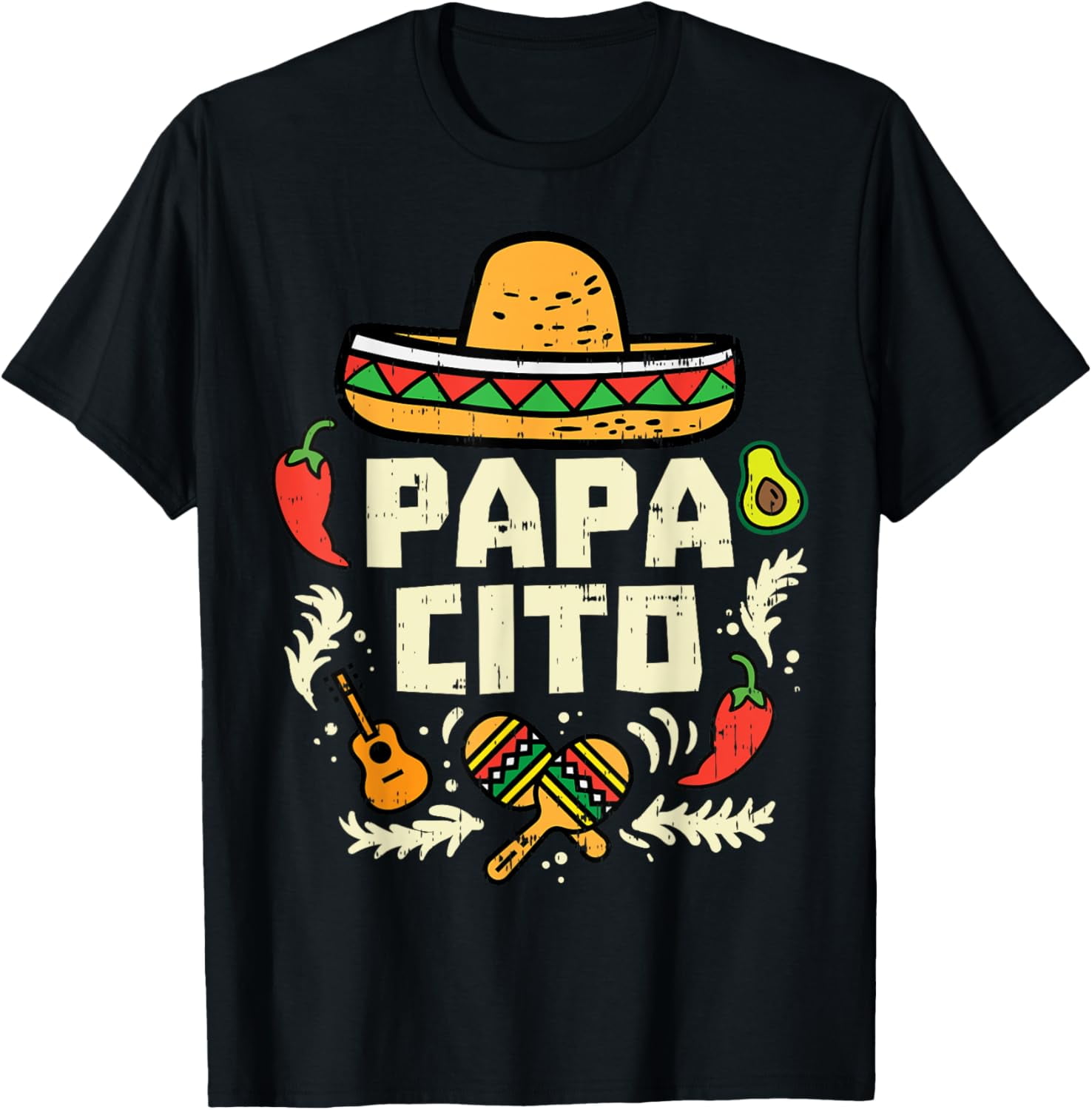 Papacito Family Cinco De Mayo Matchin Couple Mexican Dad Men T-Shirt ...