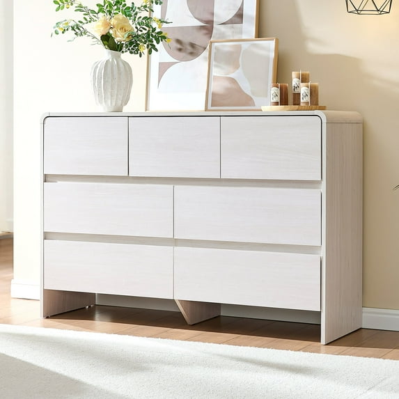 Papajet 7 Drawer Dresser for Bedroom, 49" Wide Modern Chest of Storage ...