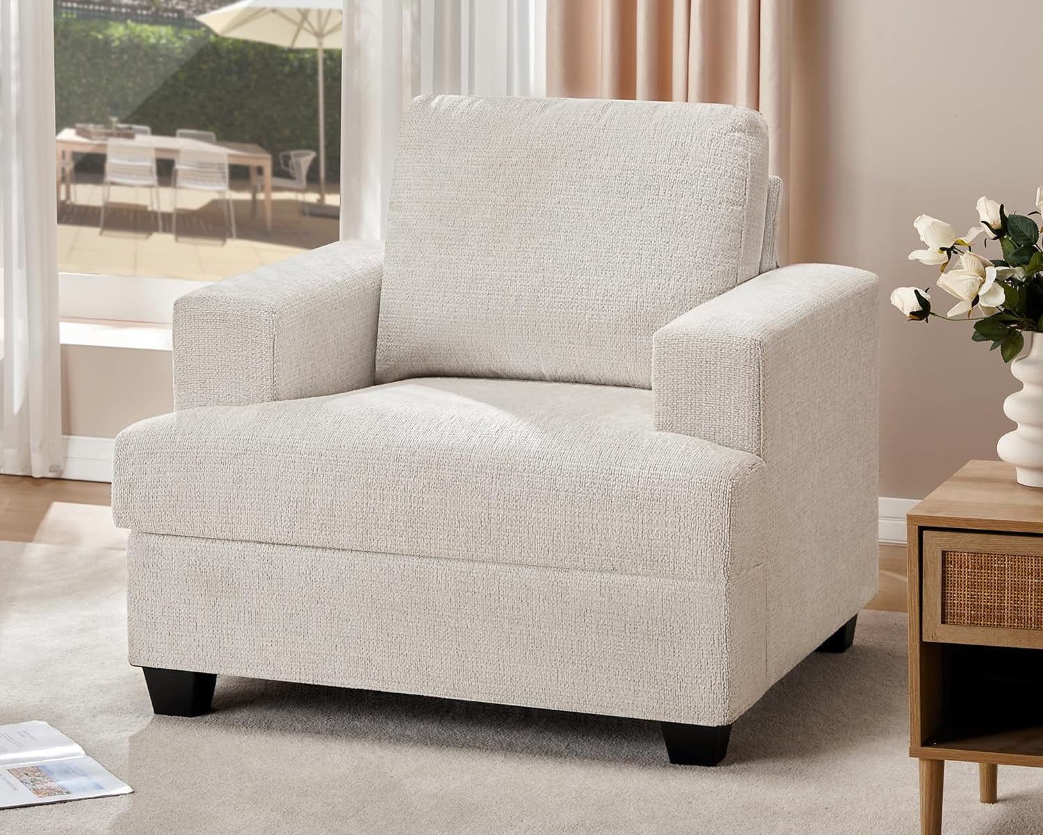 Papajet Sofa, Modern Couches with Deep Seat, 39 inch Armchair Couch for ...