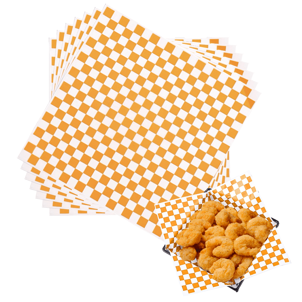 Papapt 100 Sheets Checkered Dry Waxed Paper Sheets 12x12"Premium Grease ...