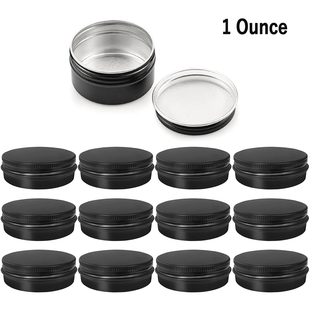 Papapt 12 Pack Aluminum Tin Jar Refillable Containers Aluminum Screw ...