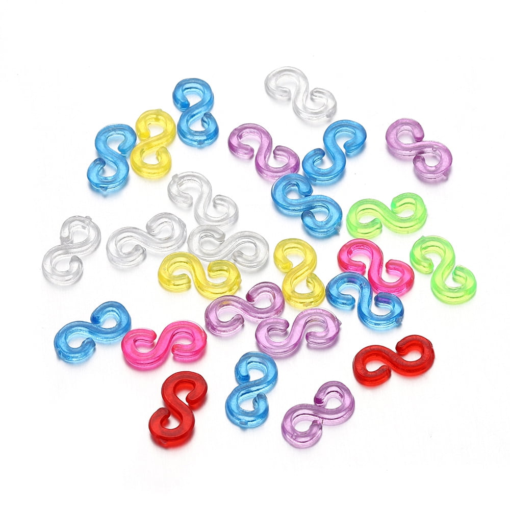 Papapt 1500 Pcs Loom Bracelet Hooks S Clips for Loom Bracelets Rubber ...
